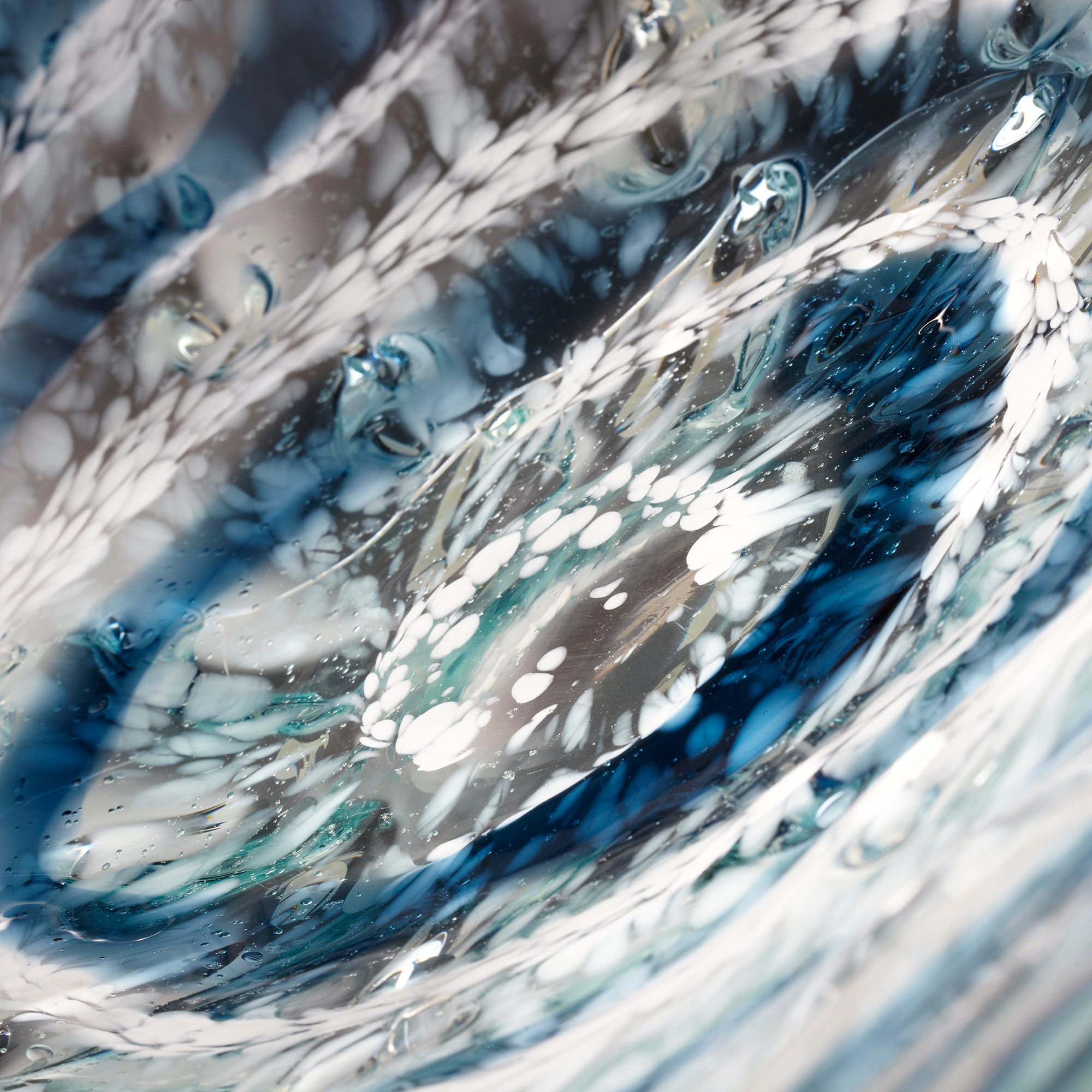 Abyss Plate | Blue & Clear - Cyan Design