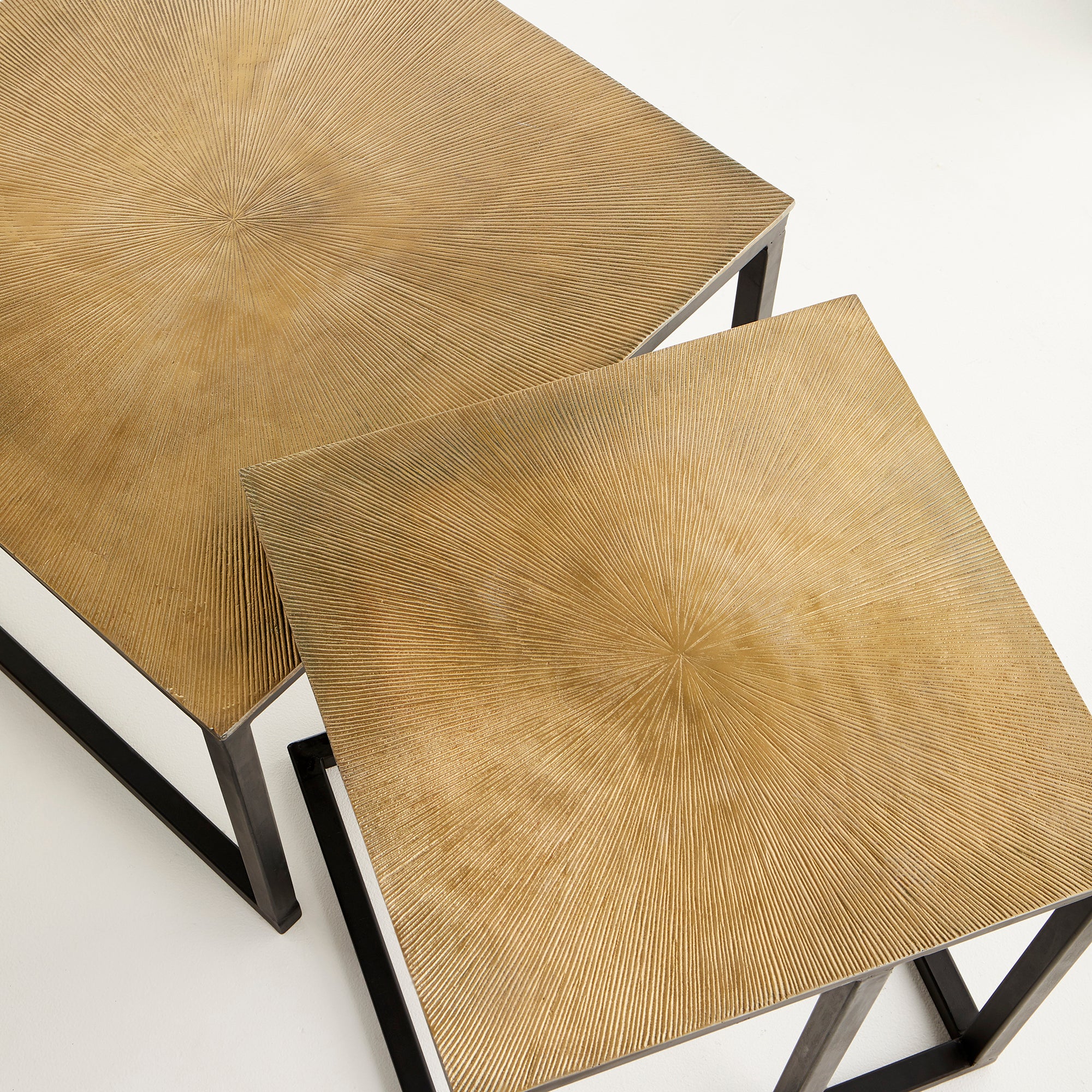 Arca Nesting Tables | Black And Brass - Cyan Design