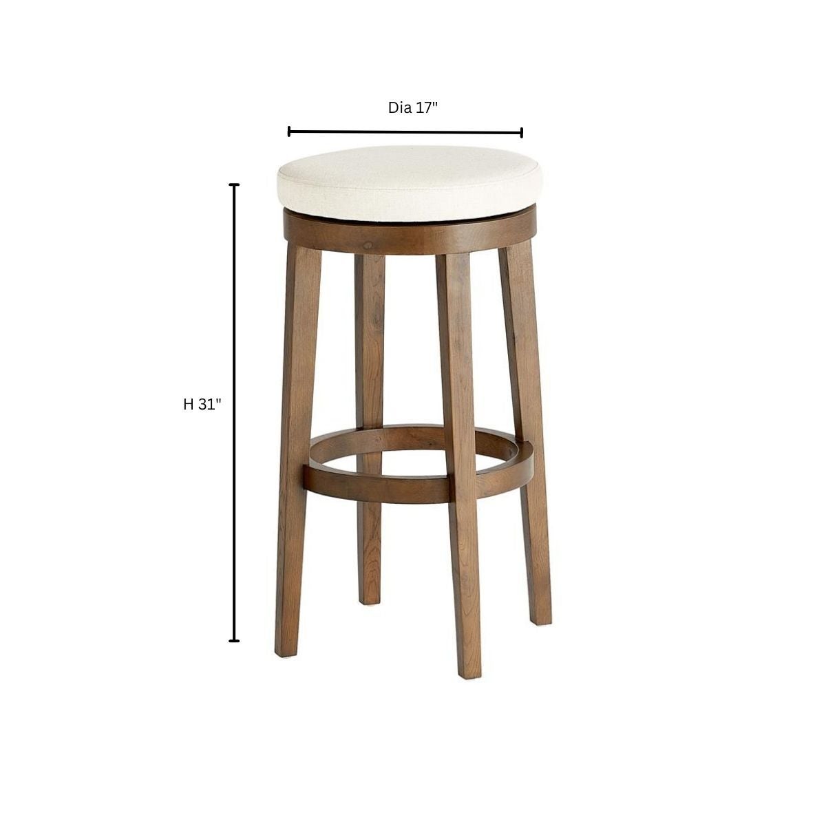 Archon Bar Stool | Walnut Finish - Cyan Design