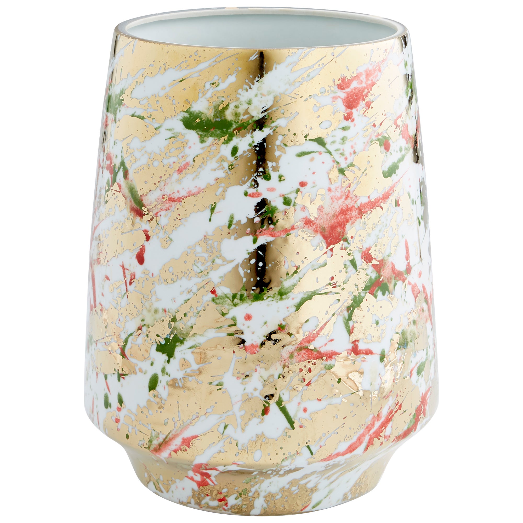 Ardent Splash Container | Multi-Color Glaze – Medium - Cyan Design