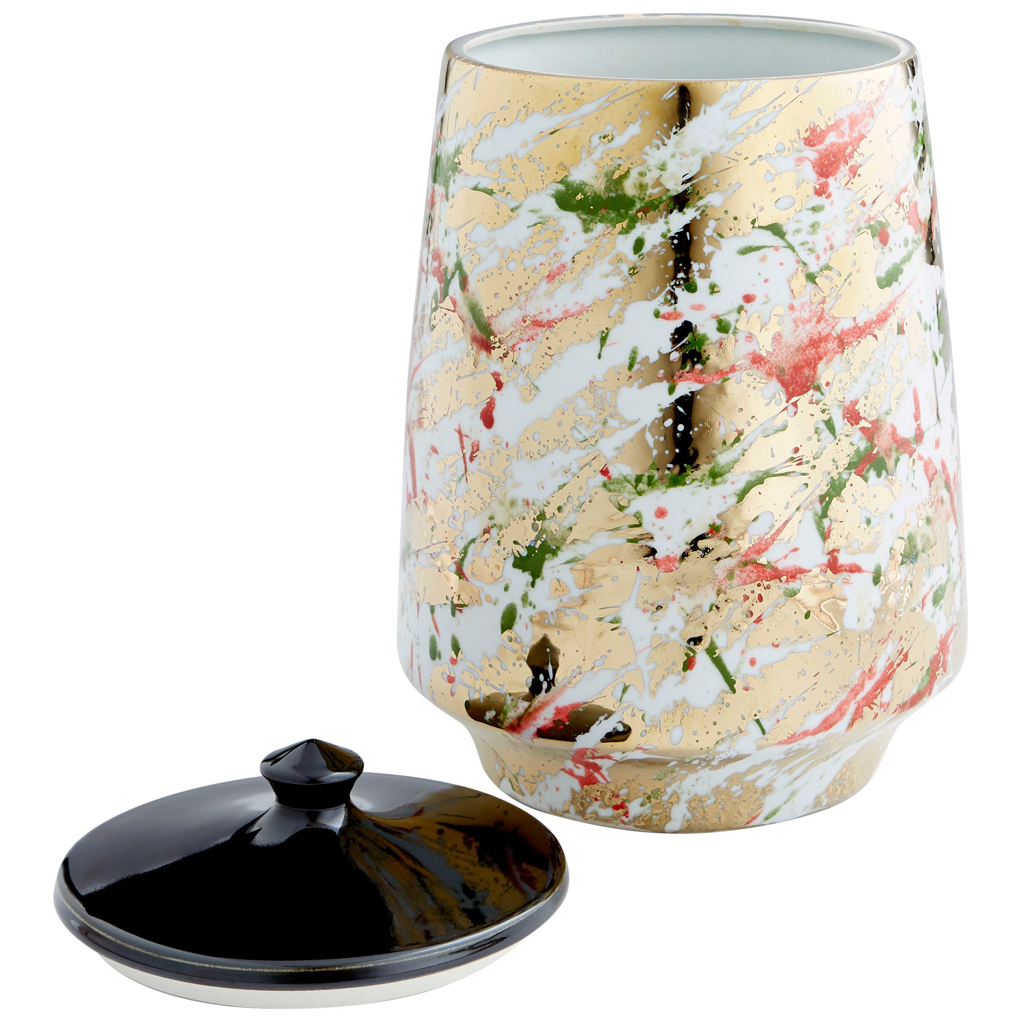 Ardent Splash Container | Multi-Color Glaze – Medium - Cyan Design