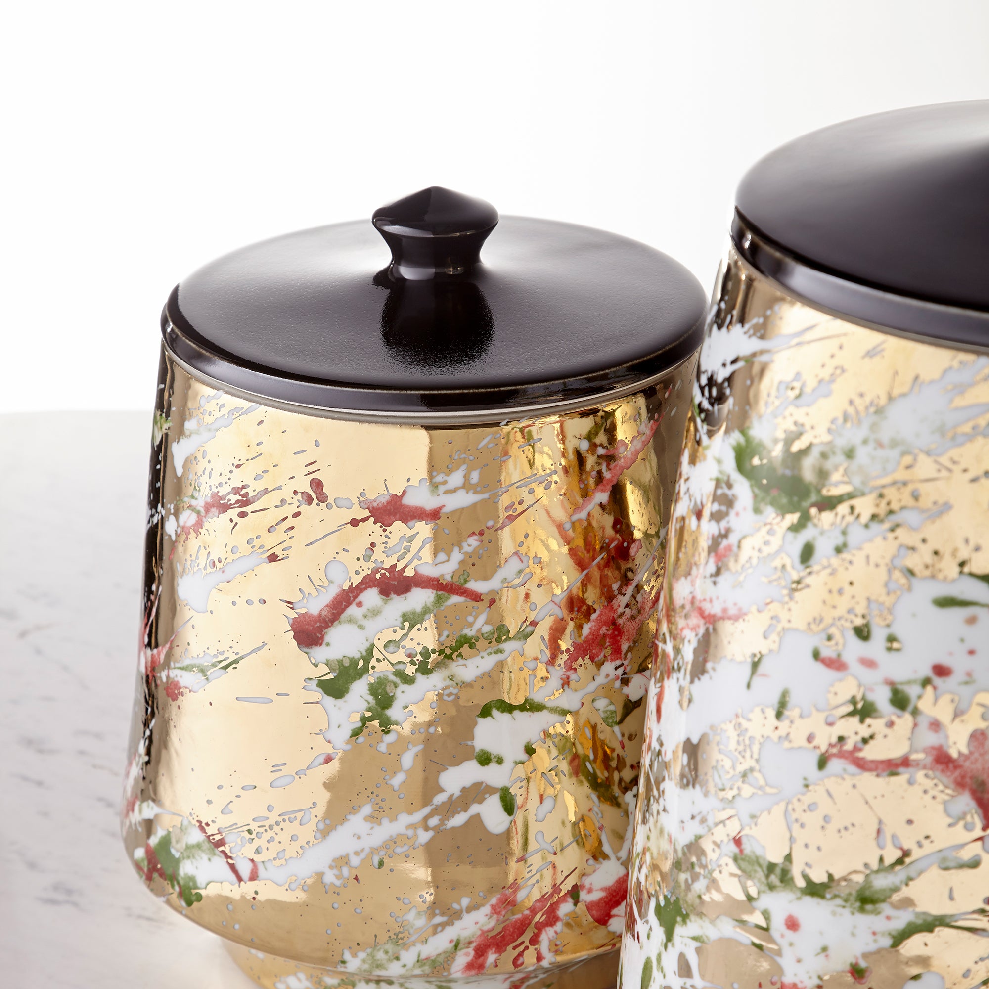 Ardent Splash Container | Multi-Color Glaze – Small - Cyan Design