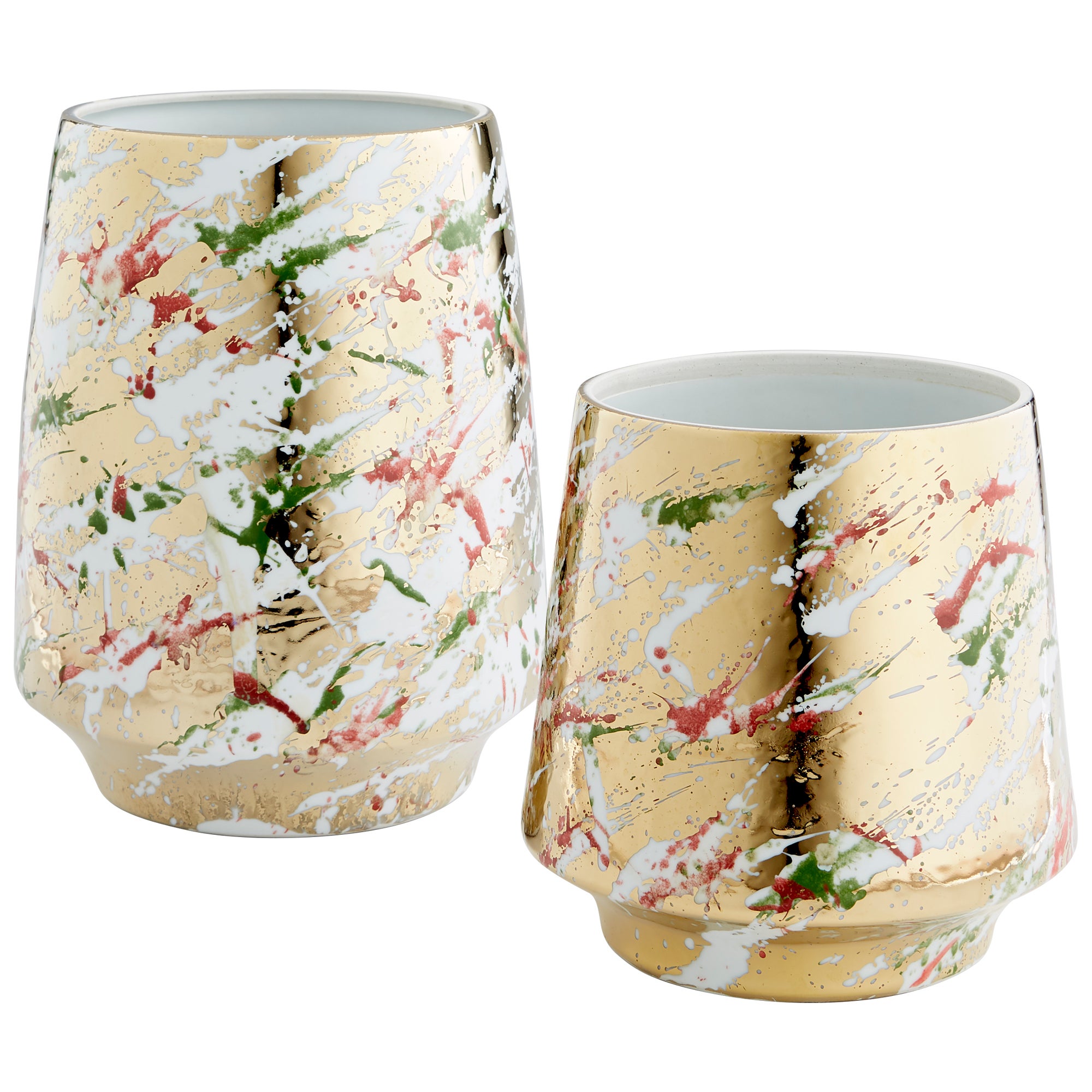 Ardent Splash Container | Multi-Color Glaze – Small - Cyan Design