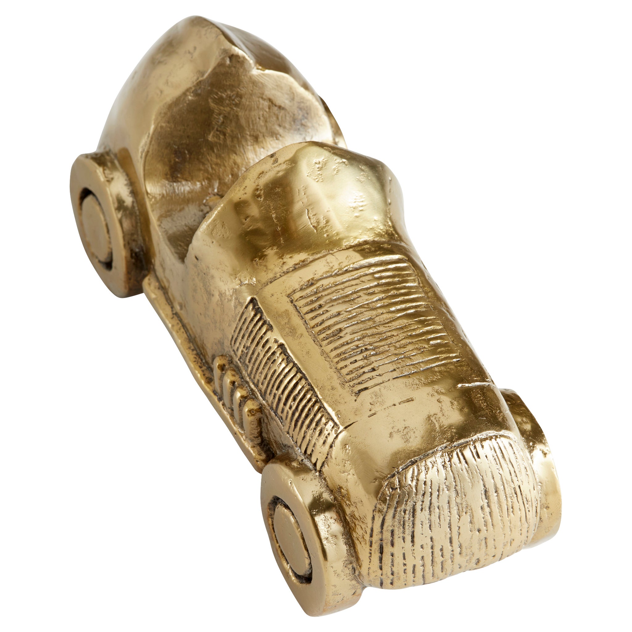 Automobile Token | Aged Brass - Cyan Design