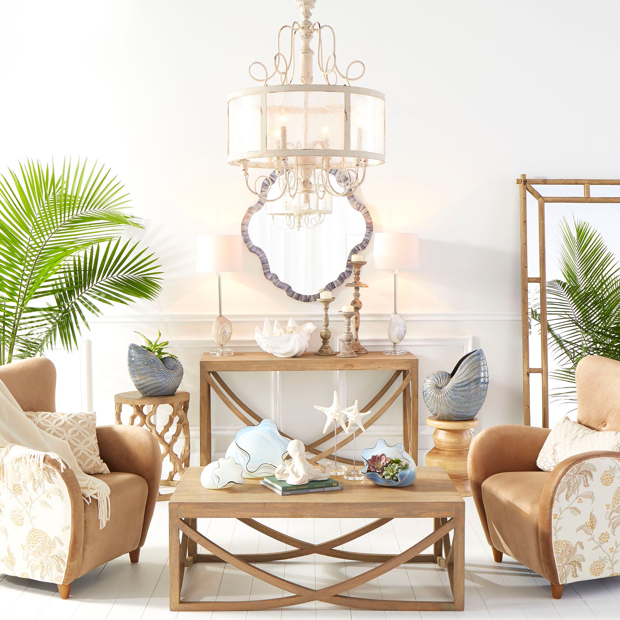 Bach Candlestick | Distressed Antiqued White – Small - Cyan Design