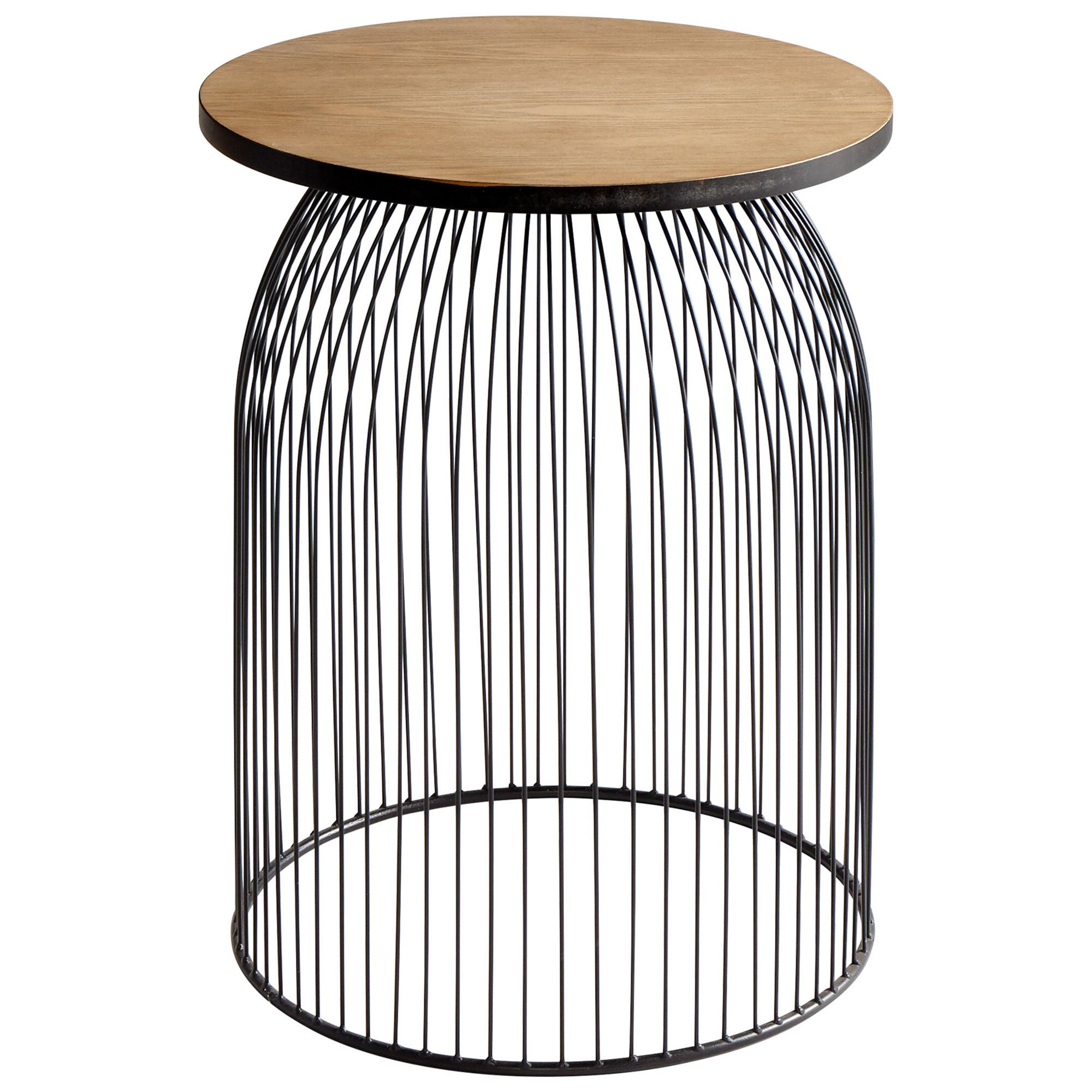 Bird Cage Table | Graphite And Natural Wood - Cyan Design