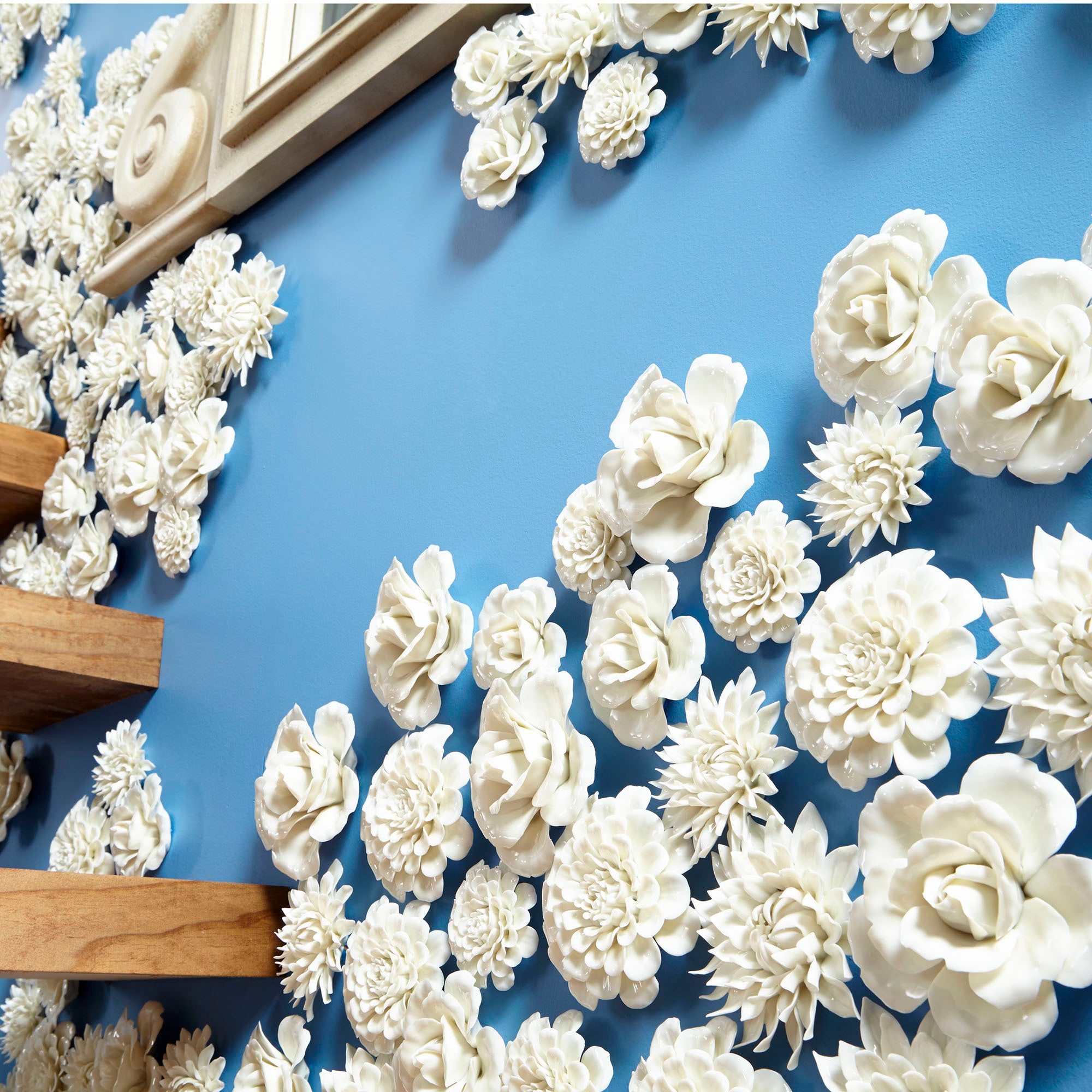 Blooming Parade Wall Decor | Off White Glaze – Large - Cyan Design