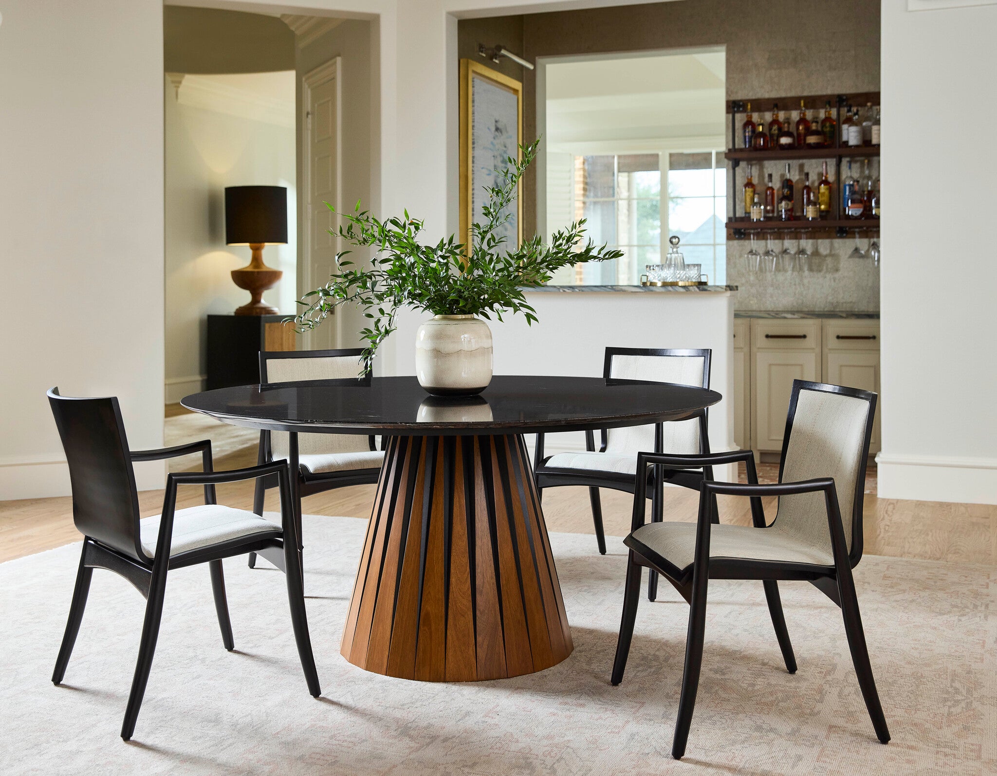 Bourbon Dining Table | Black | Medium Brown - Cyan Design