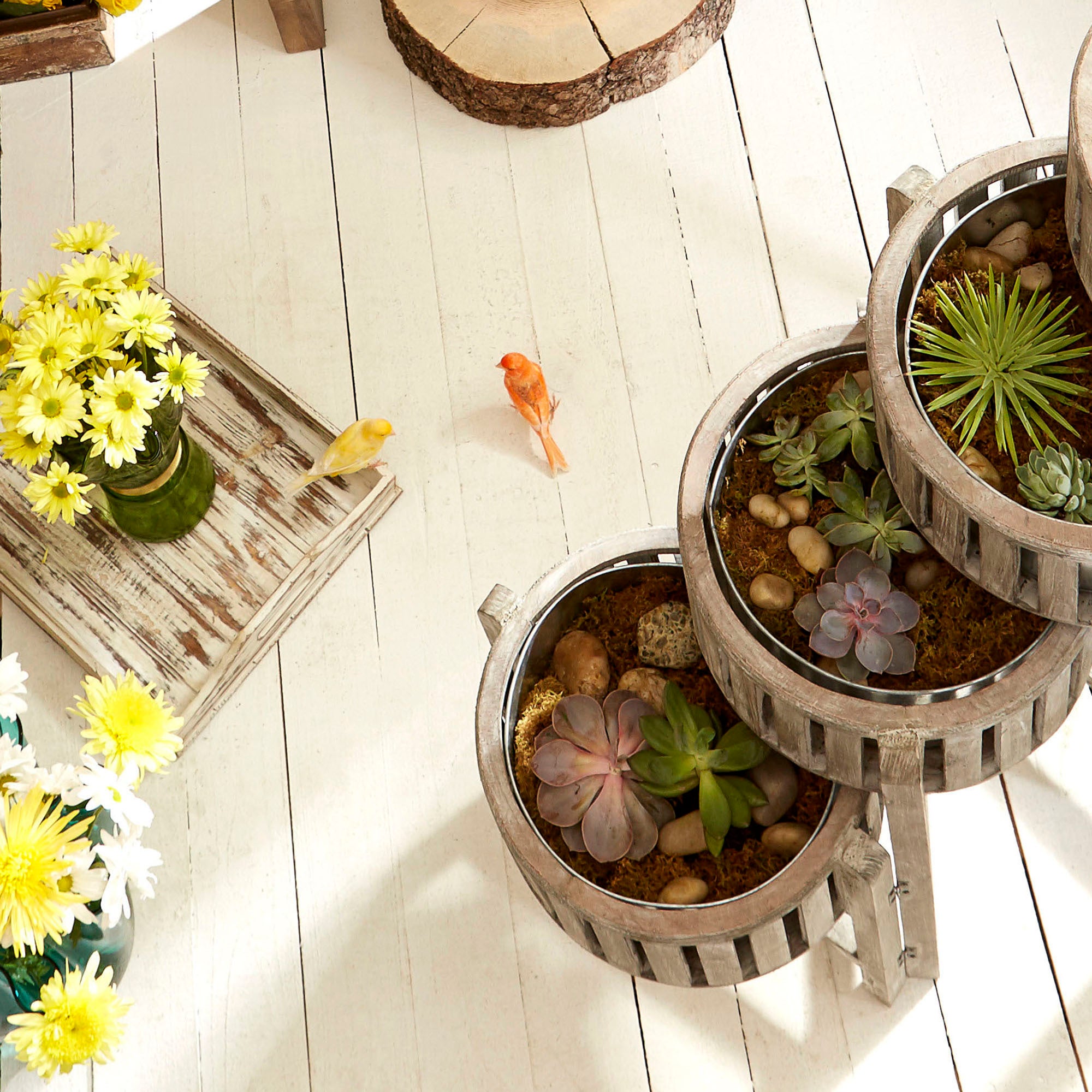 Cascade Screen Planter | Antique White - Cyan Design