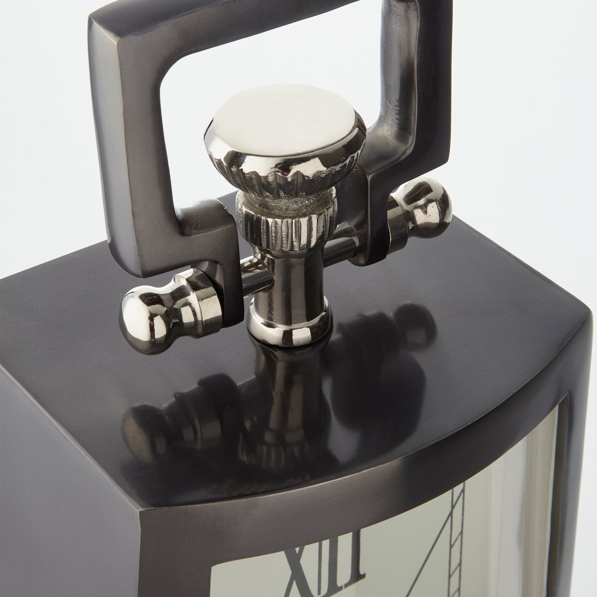 Doc Clock | Black Nickel - Cyan Design