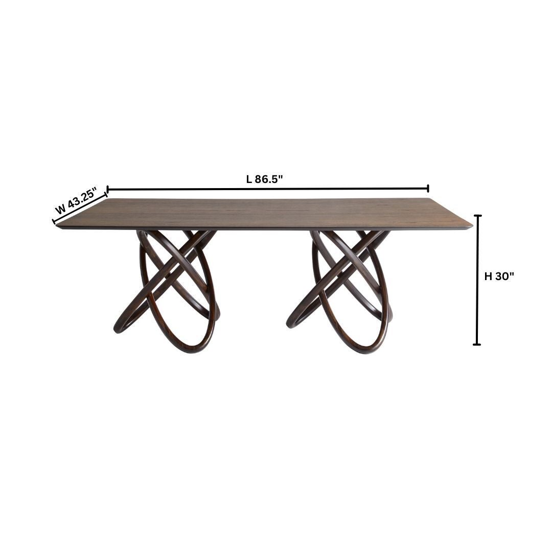 Elo Dining Table | Natural | Dark Brown - Cyan Design