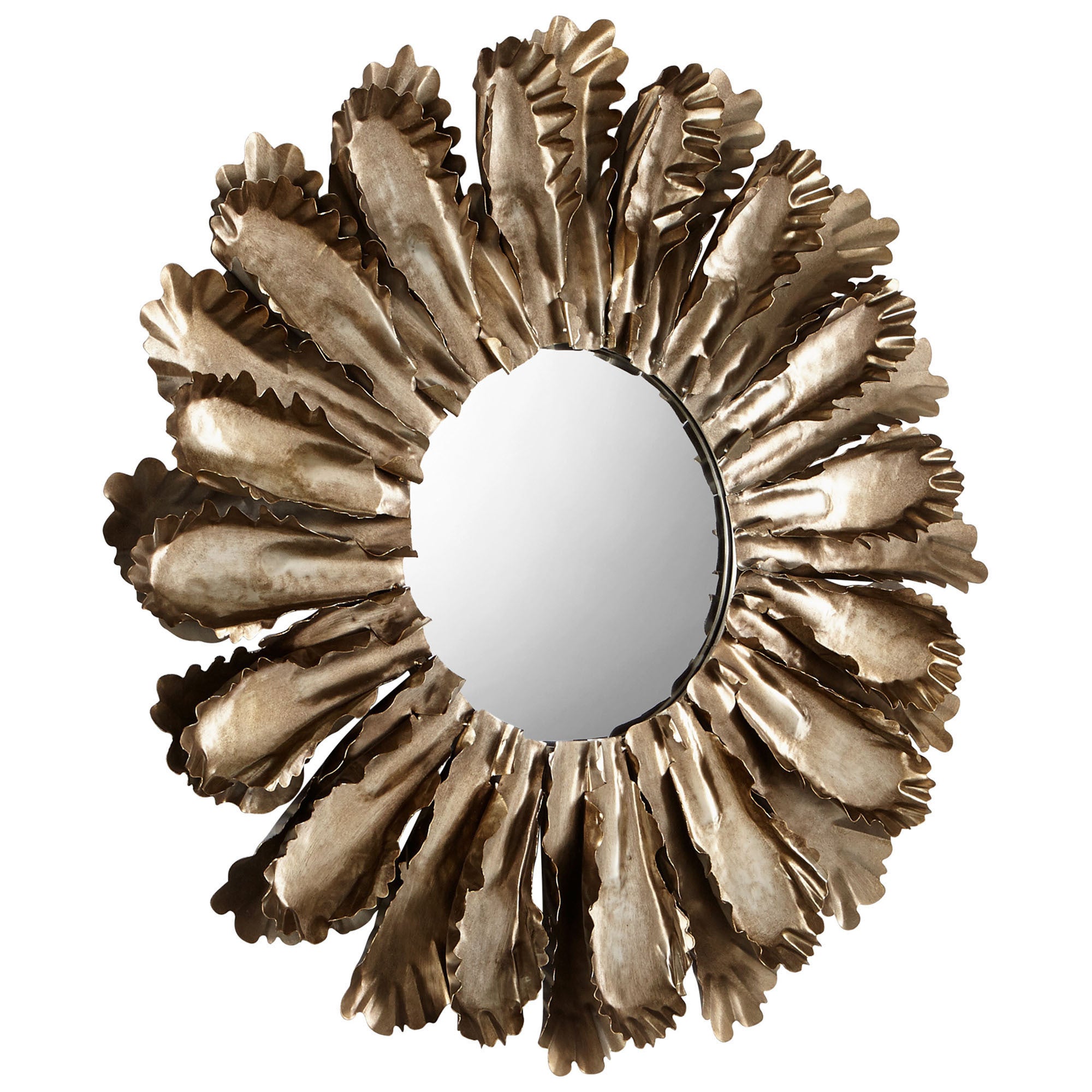 Fluttering Leaves Mirror | Rustic Bronze - Cyan Design