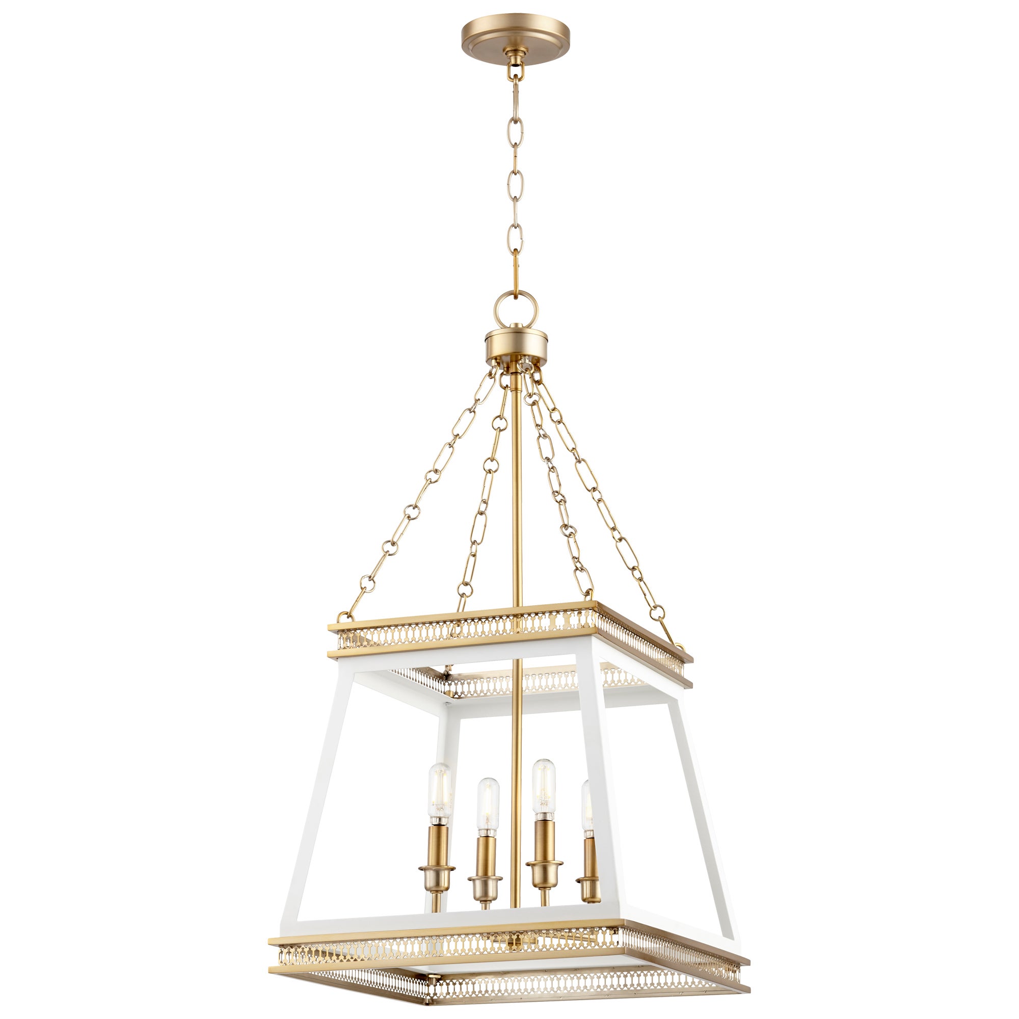 Gerard Pendant – | White & Aged Brass - Cyan Design