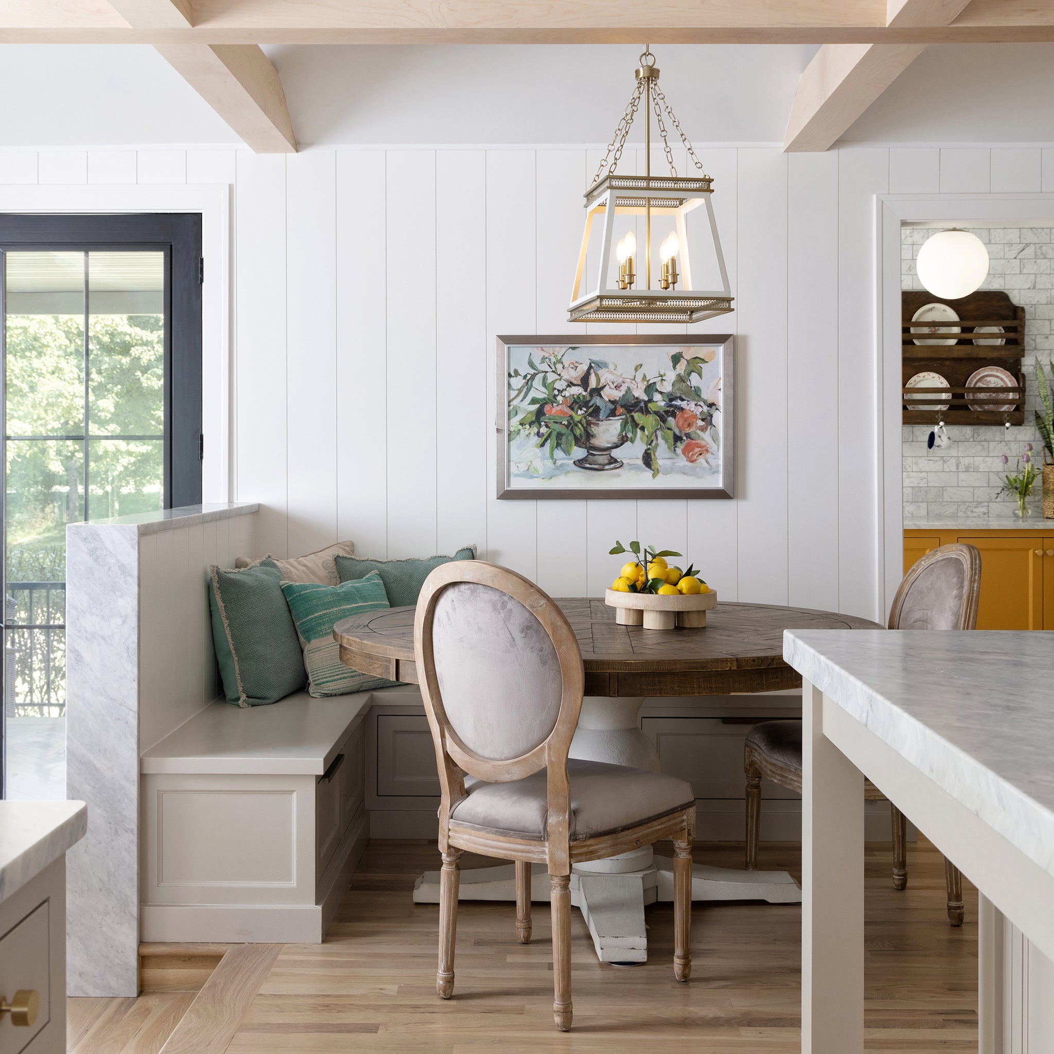 Gerard Pendant – | White & Aged Brass - Cyan Design