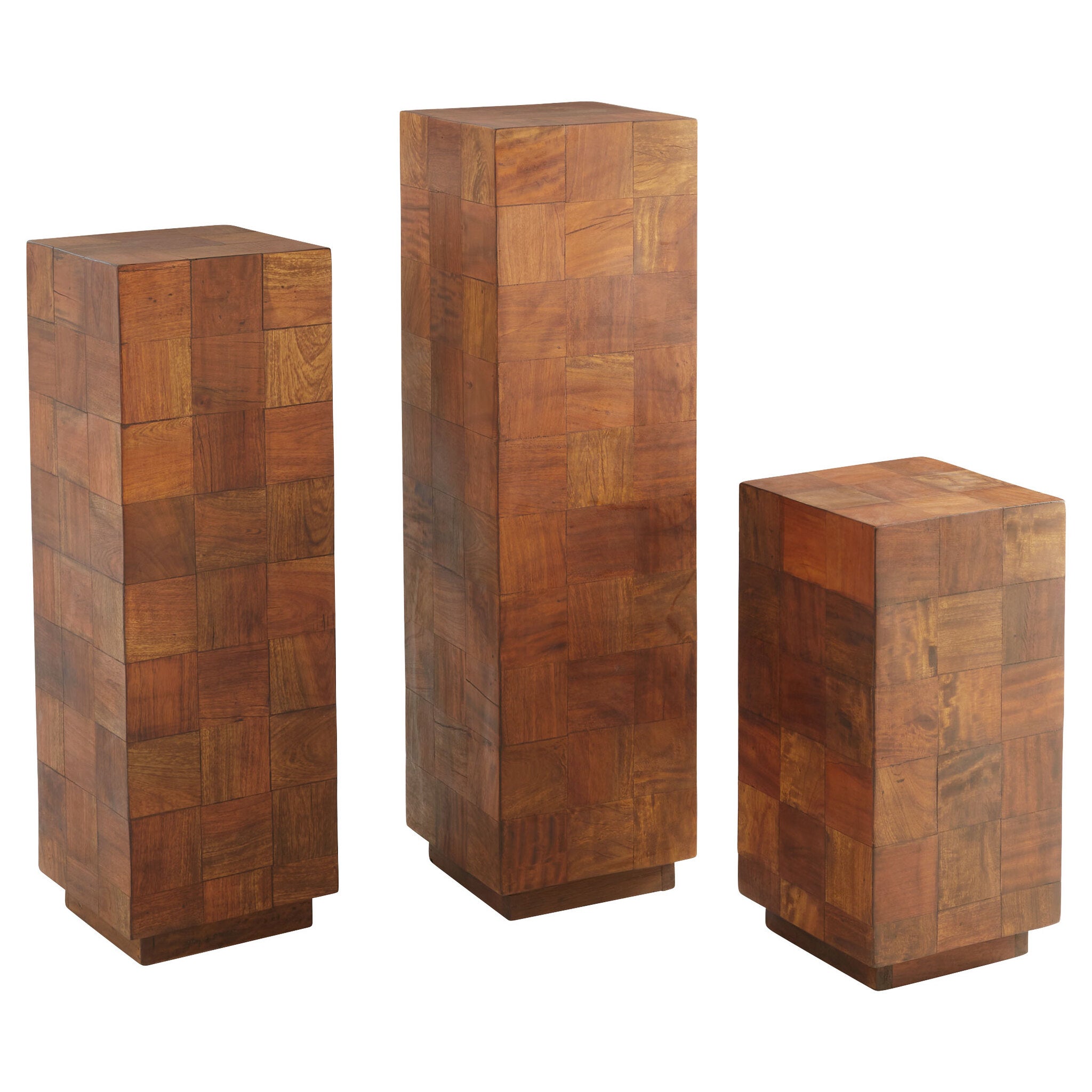 Halma Pedestal Designed by J Kent Martin | Natural Sheesham – Large ...