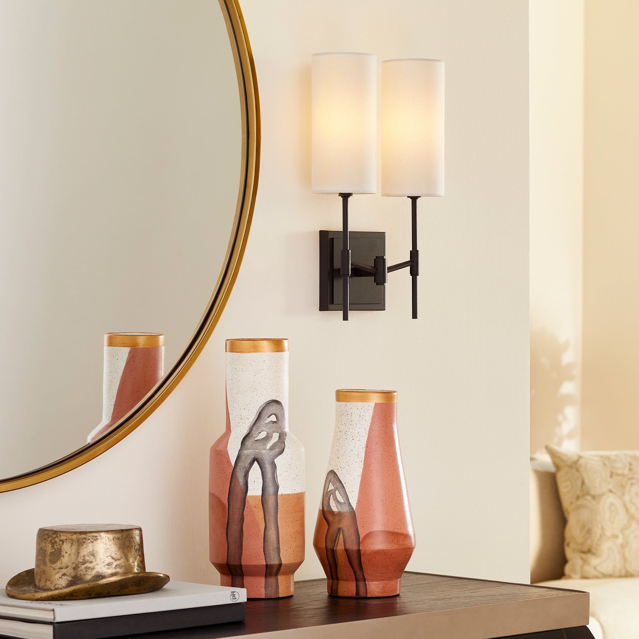 Hat Token | Aged Brass - Cyan Design