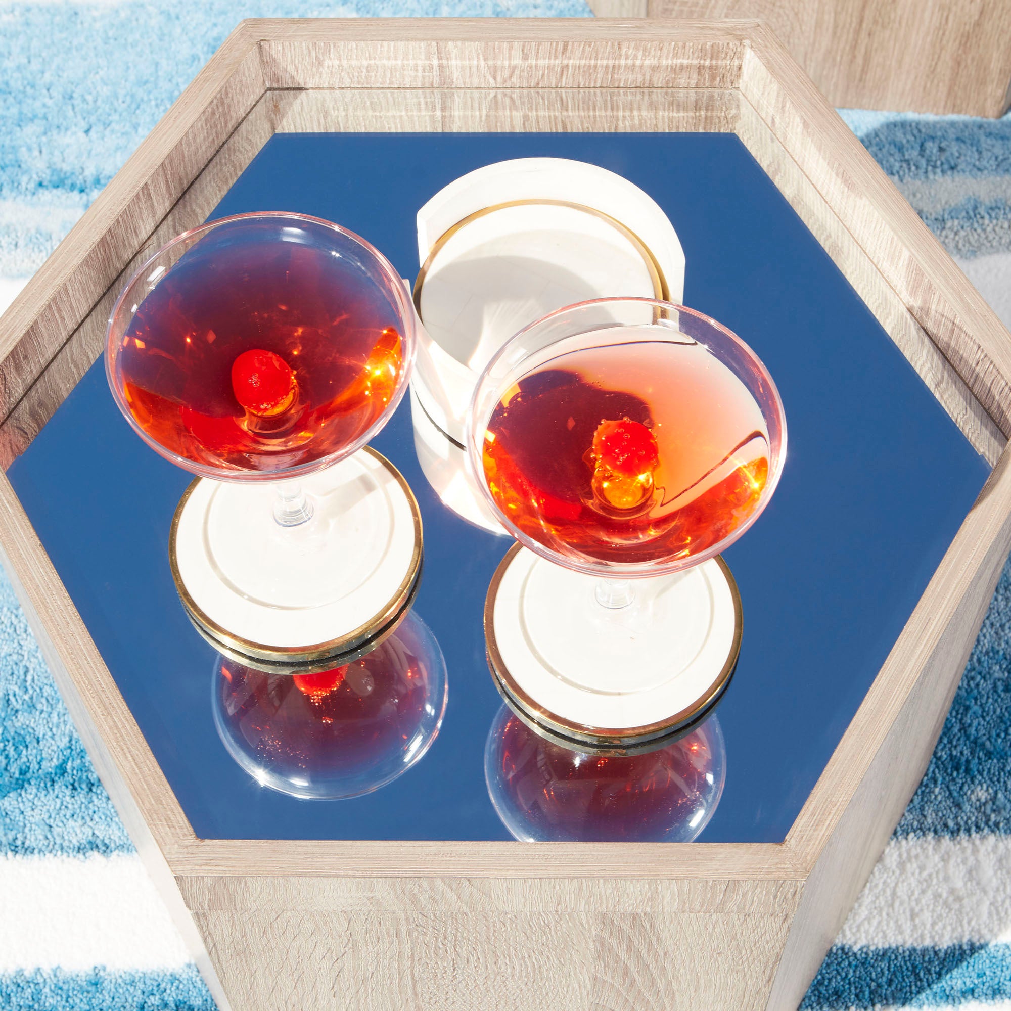 Honeycomb Tray Table | Oak Veneer – Small - Cyan Design