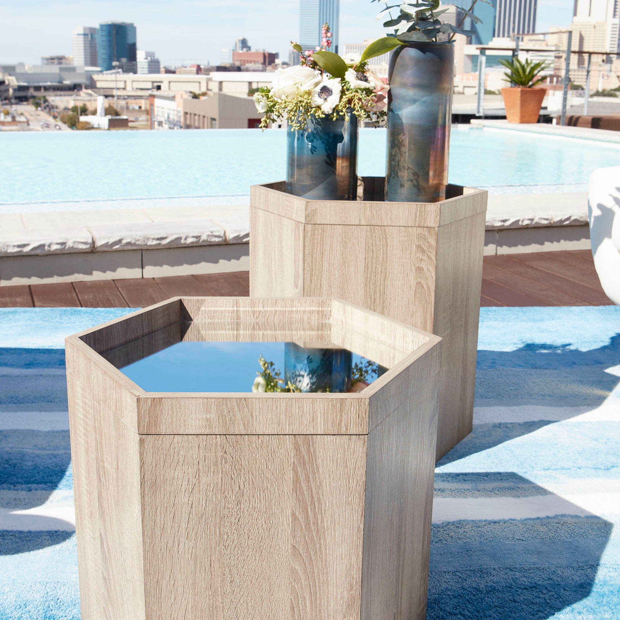 Honeycomb Tray Table | Oak Veneer – Small - Cyan Design