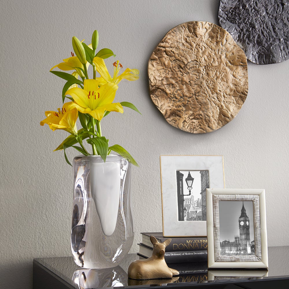 Inverted Oppulence Vase Short | Clear - Cyan Design