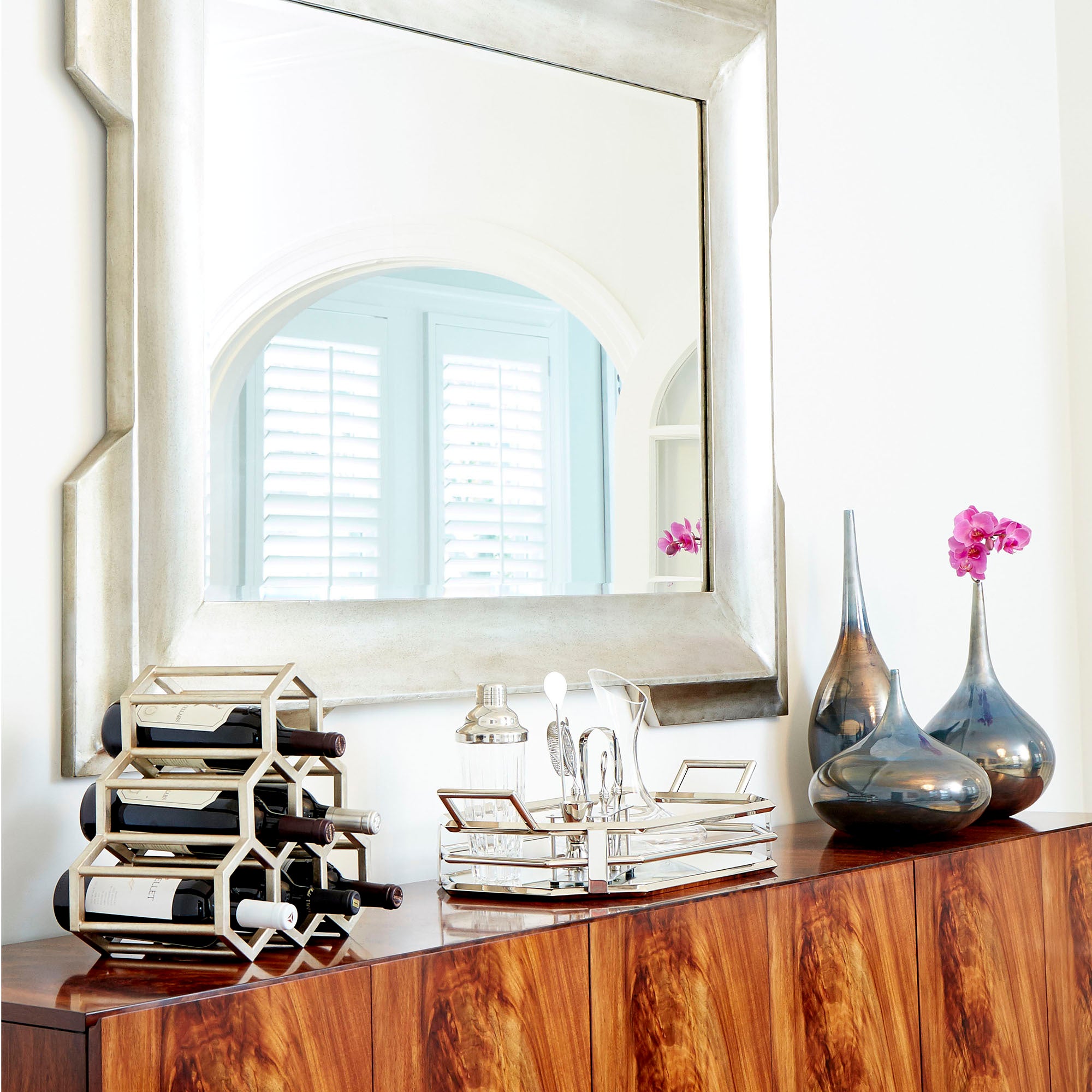 Layers of Meaning Tray | Stainless Steel - Cyan Design