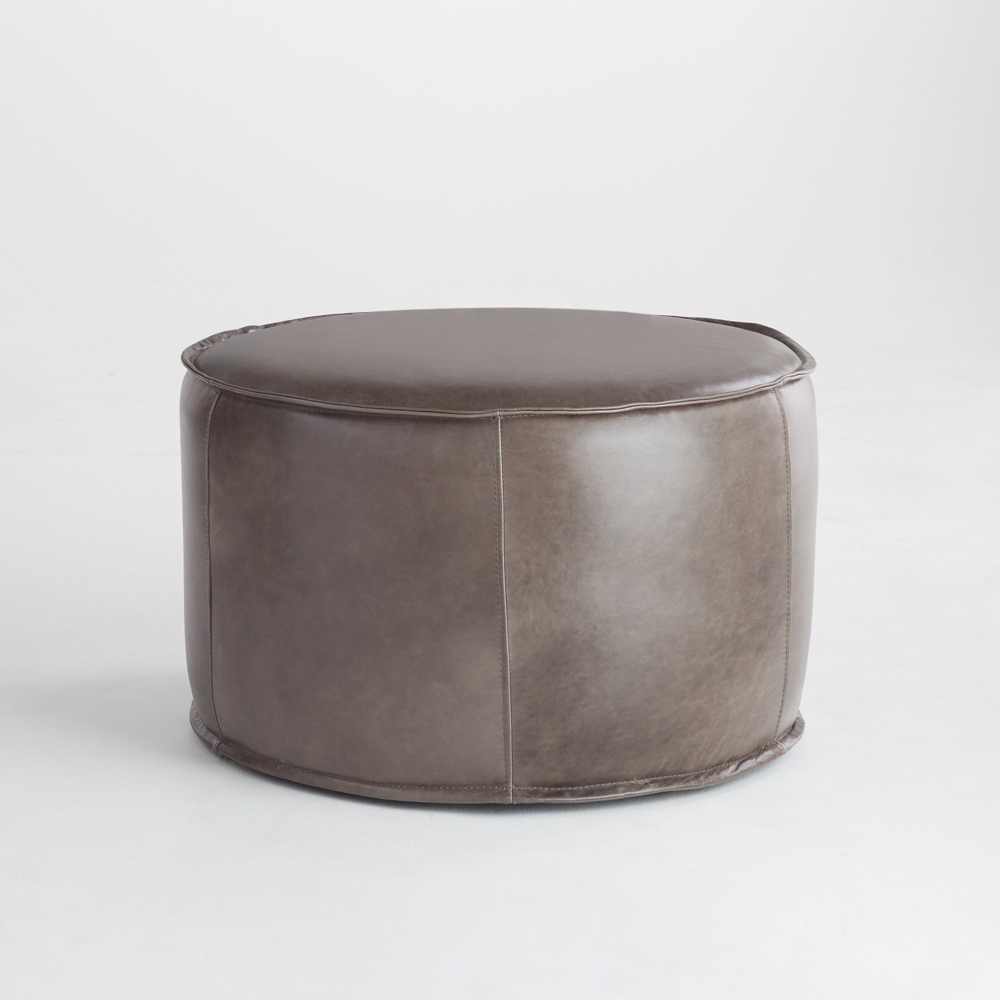 Lusso | Round Pouf – Grey - Cyan Design