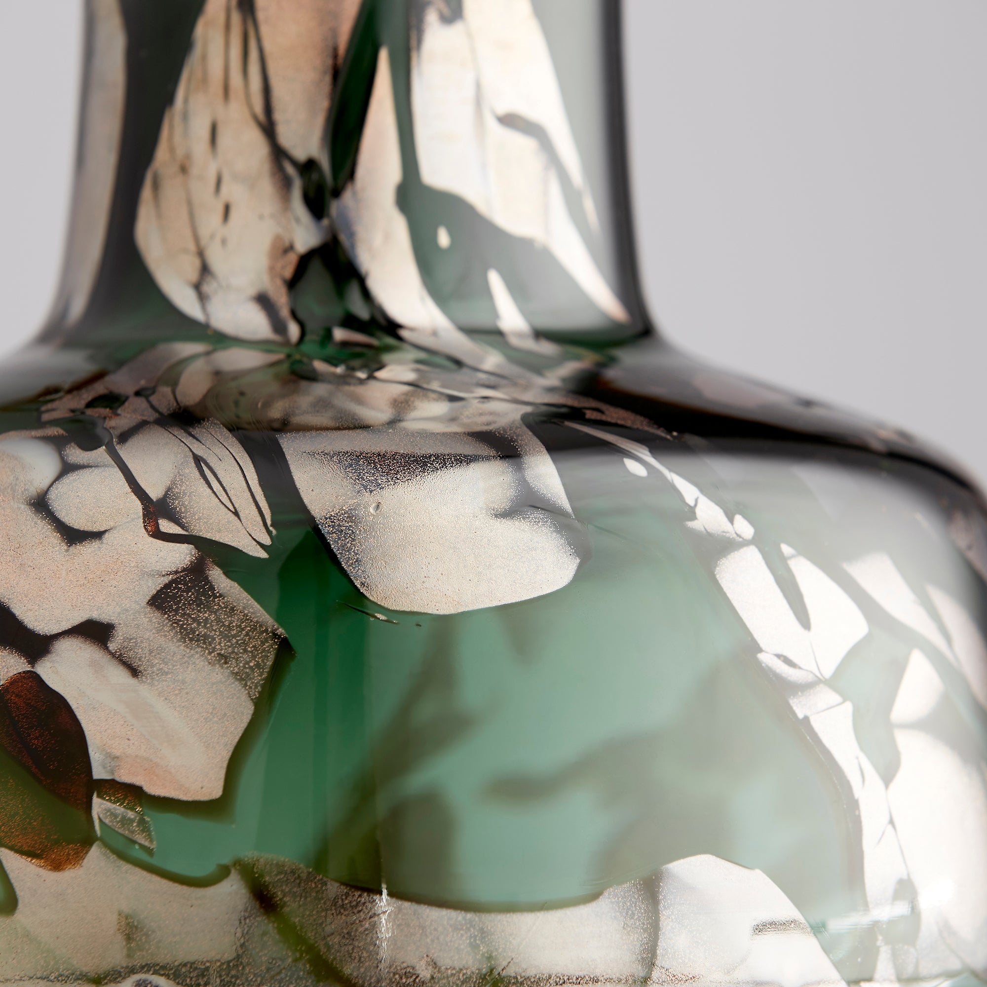 Maisha Vase | Green And Gold – Small - Cyan Design