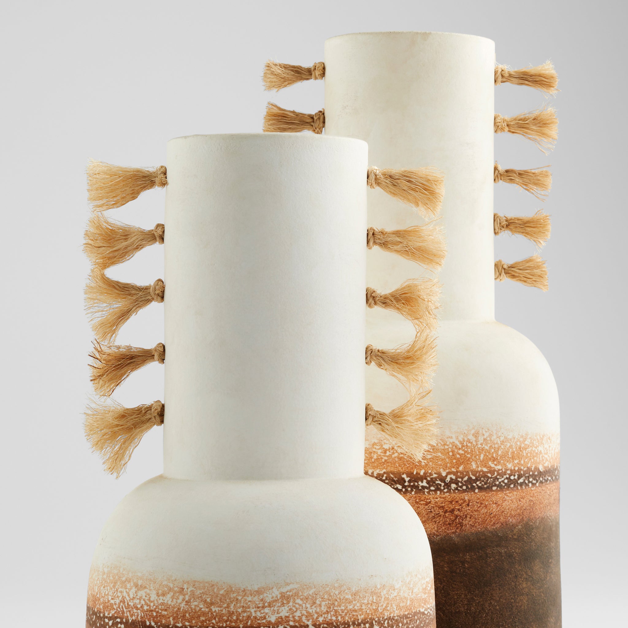 Margaret Vase Designed by J Kent Martin | Jute Ombre-Large - Cyan Design