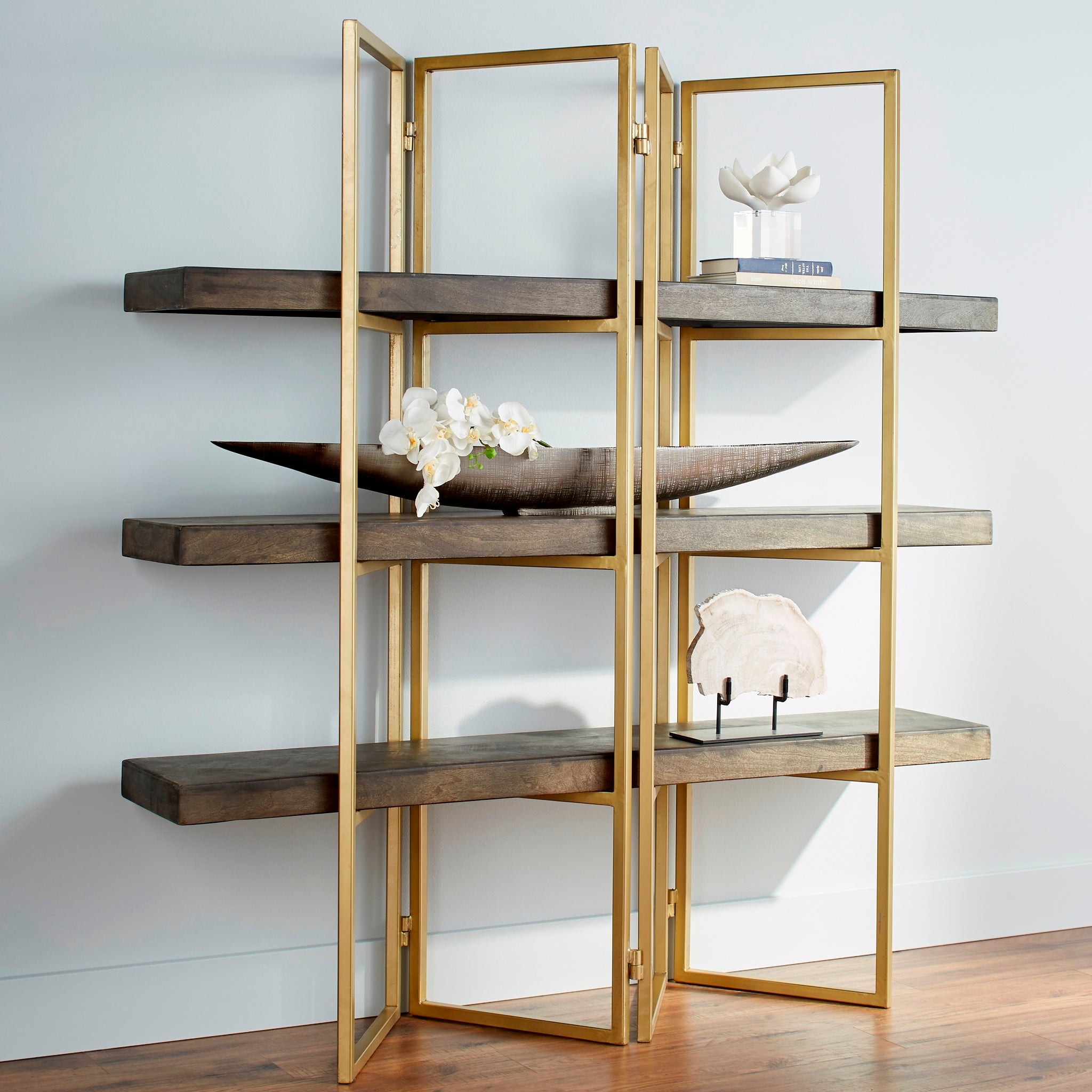 Marsina Etagere | Gold And Grey - Cyan Design