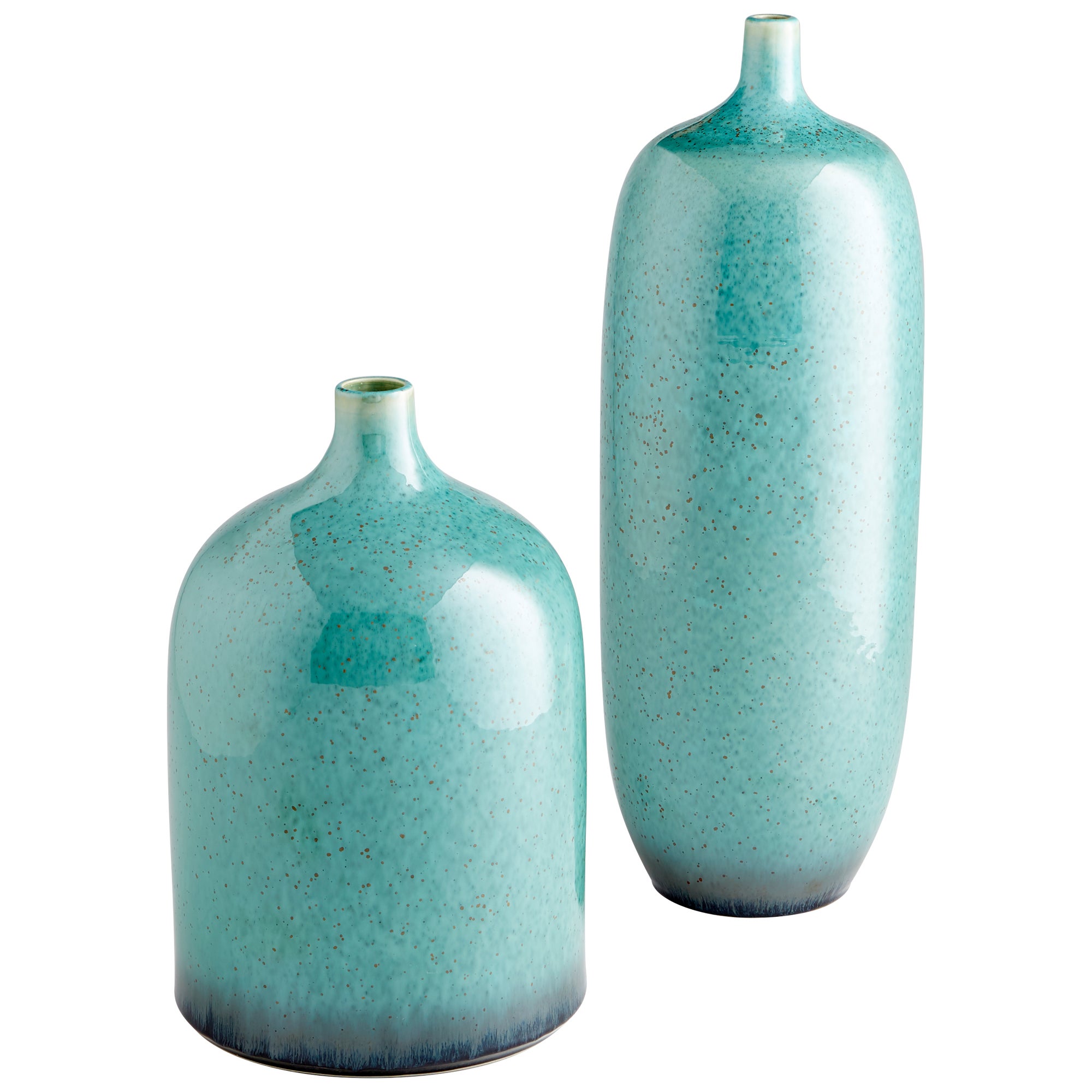 Native Gloss Vase | Turquoise Glaze – Medium - Cyan Design