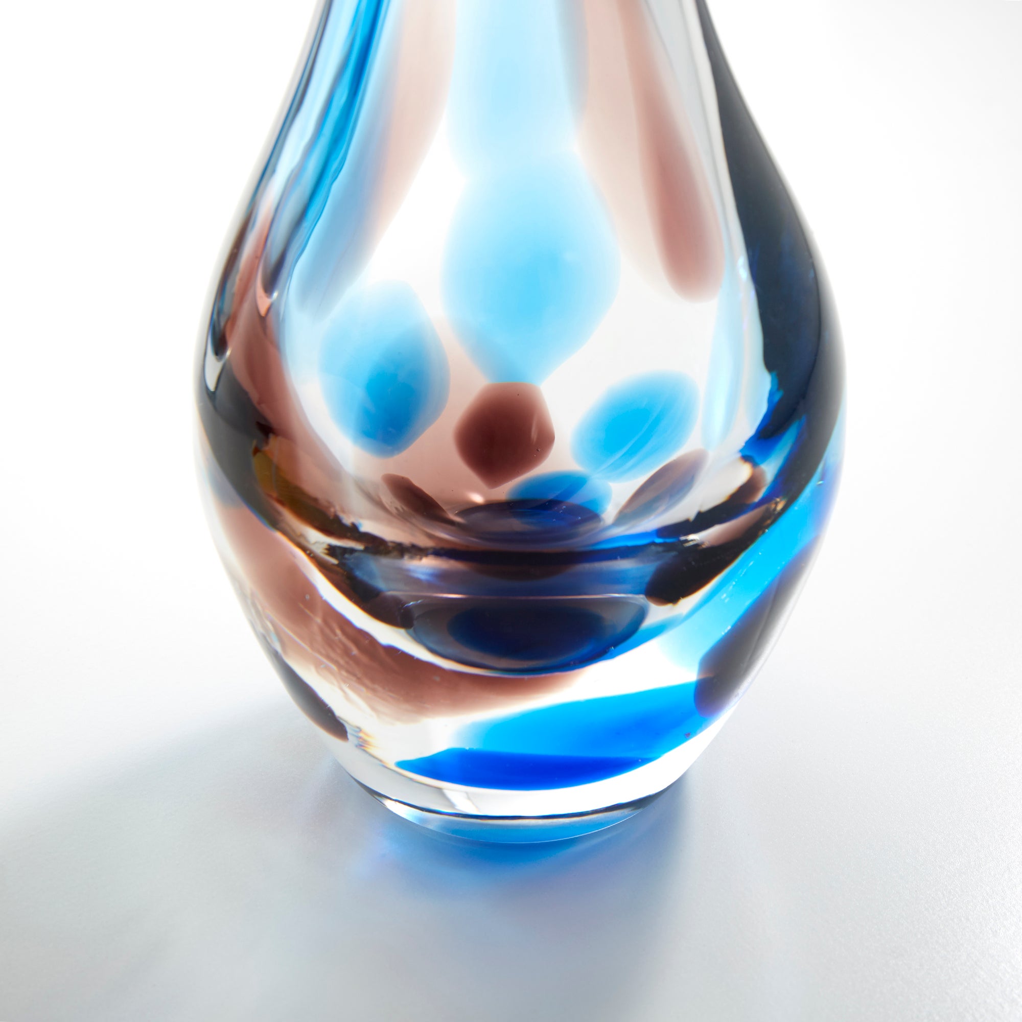 Pandora Vase | Amber And Blue – Large - Cyan Design