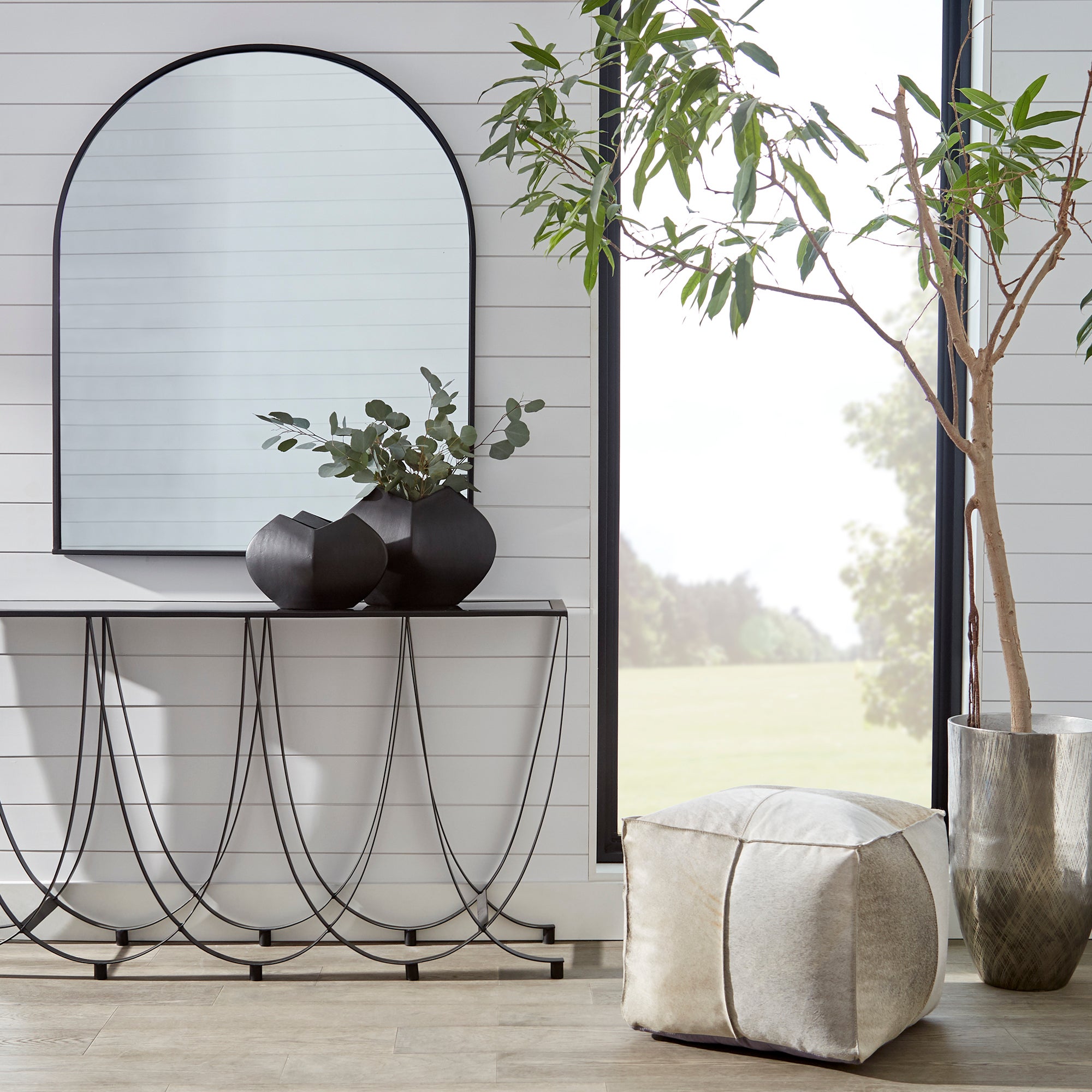 Parallel Mirror | Graphite - Cyan Design