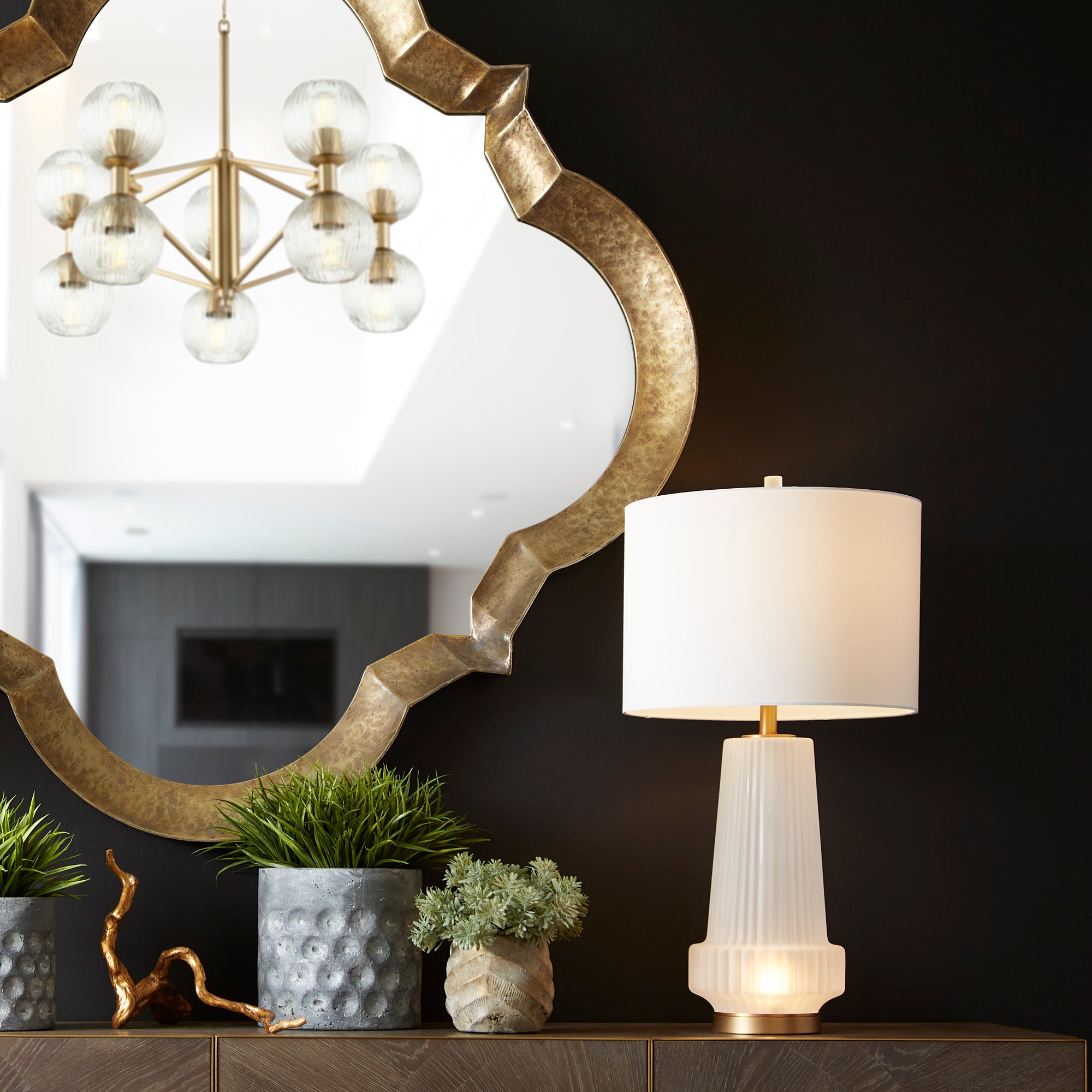 Parnel Mirror | Bronze - Cyan Design