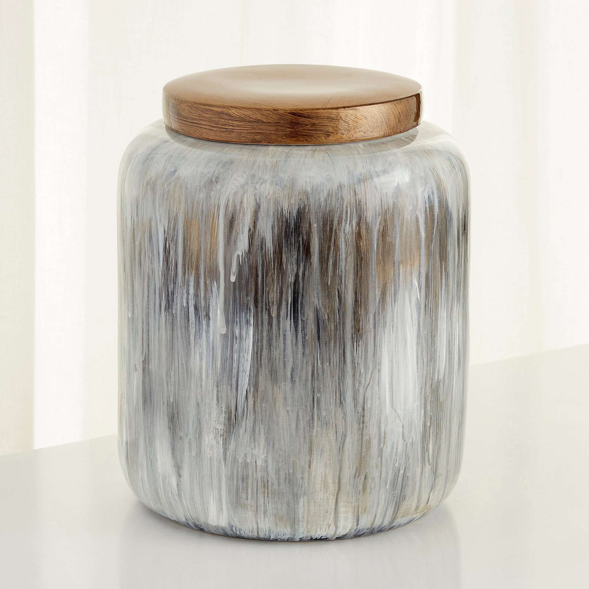 Spirit Drip Container | Olive Glaze – Large - Cyan Design