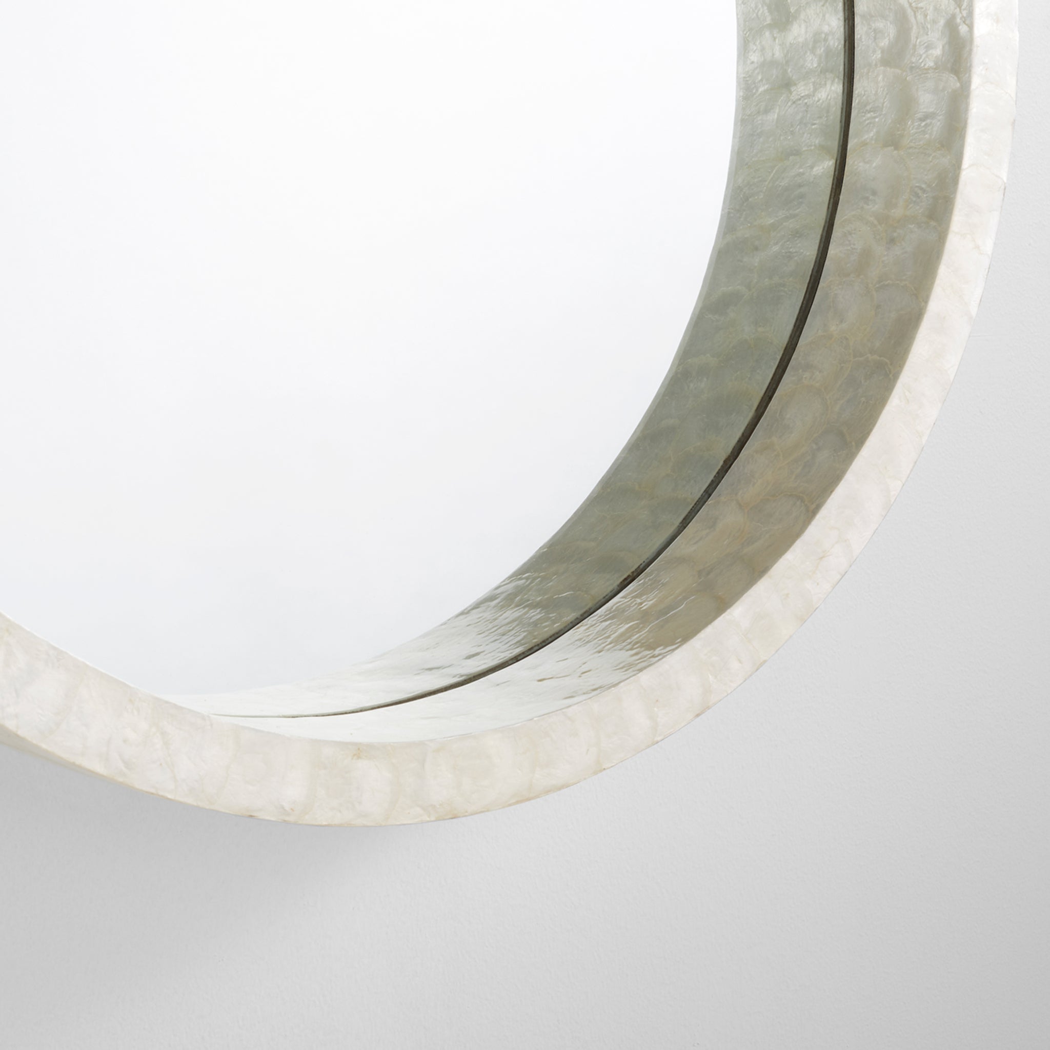 Triton Round Mirror Designed by J Kent Martin | White – Large - Cyan Design
