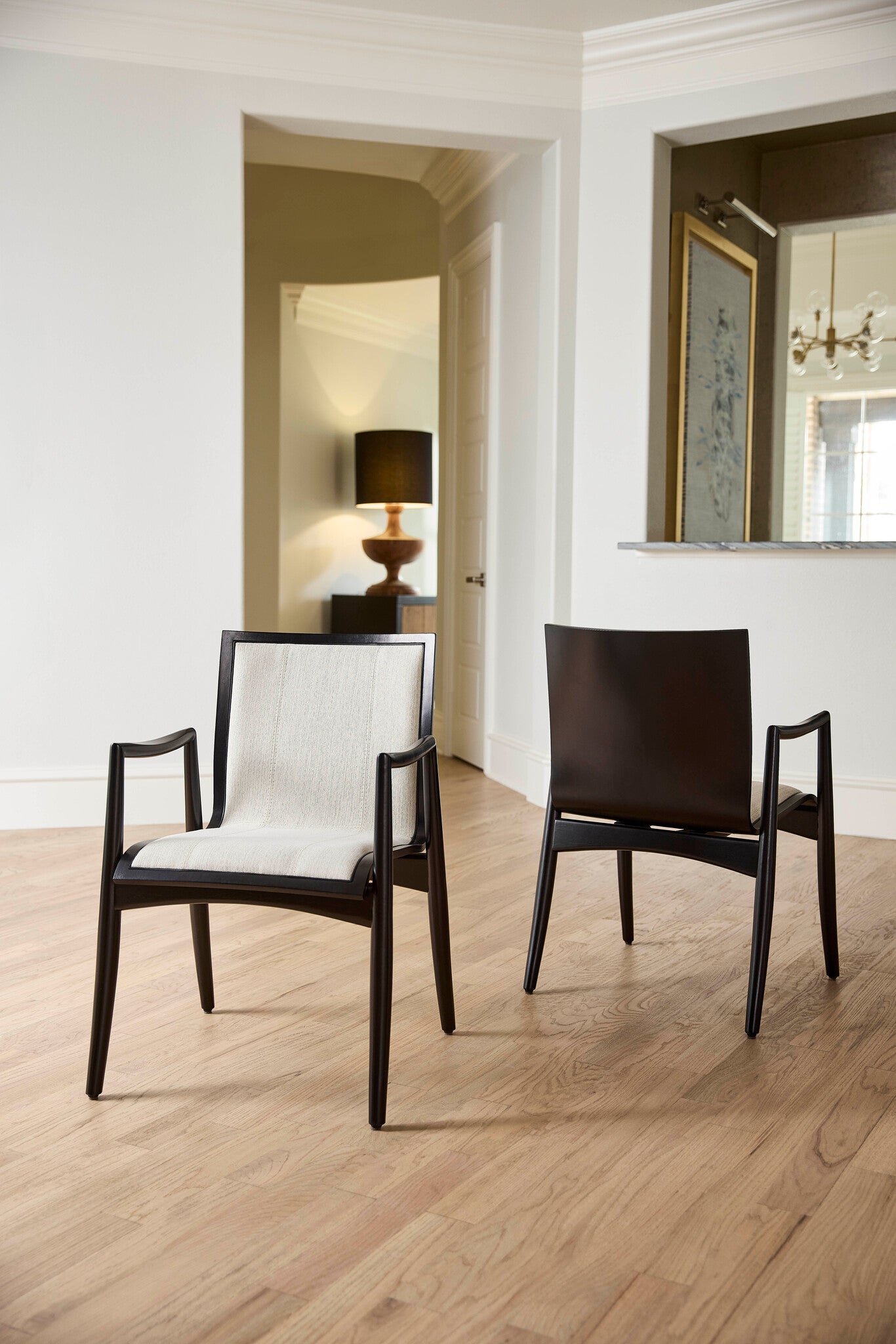 Vitra Chair | Cream and Grey Directional Weave - Cyan Design