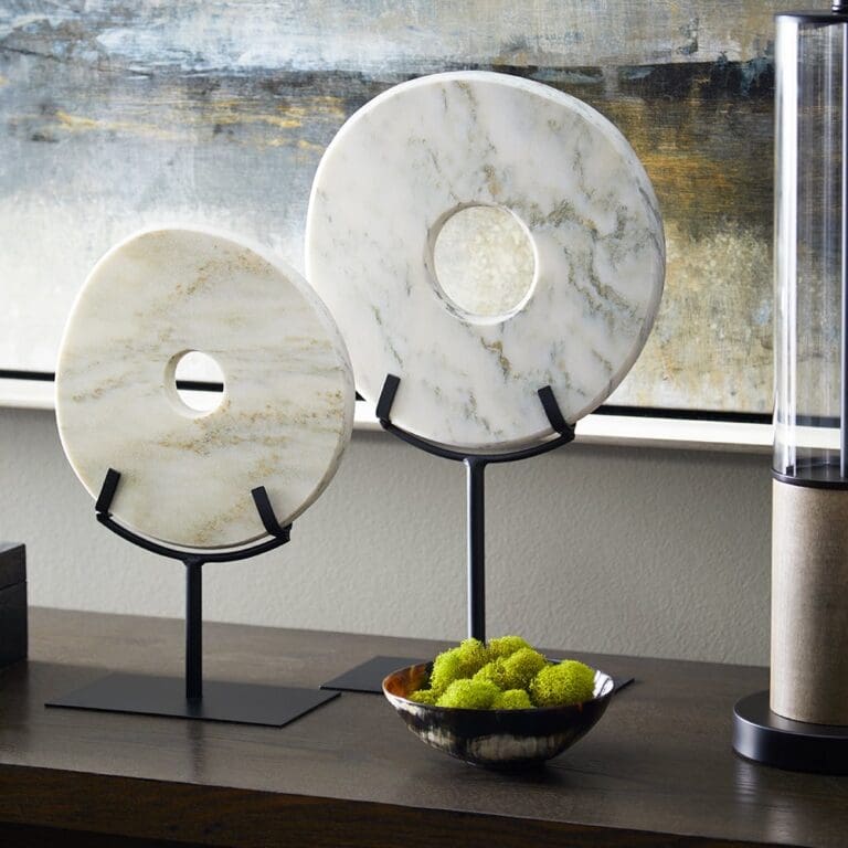 Disk On Stand | White – Small - Cyan Design