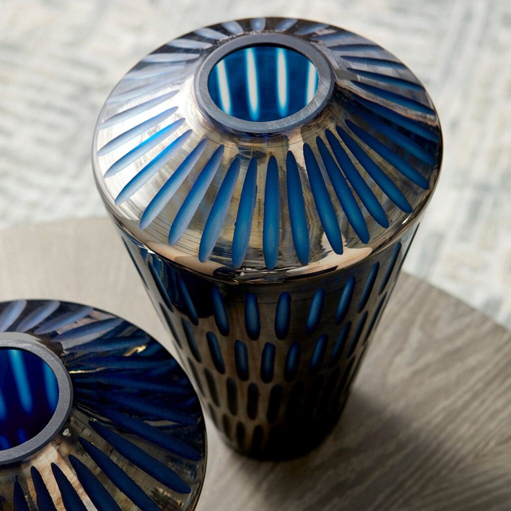 Toreen Vase | Blue – Squat - Cyan Design