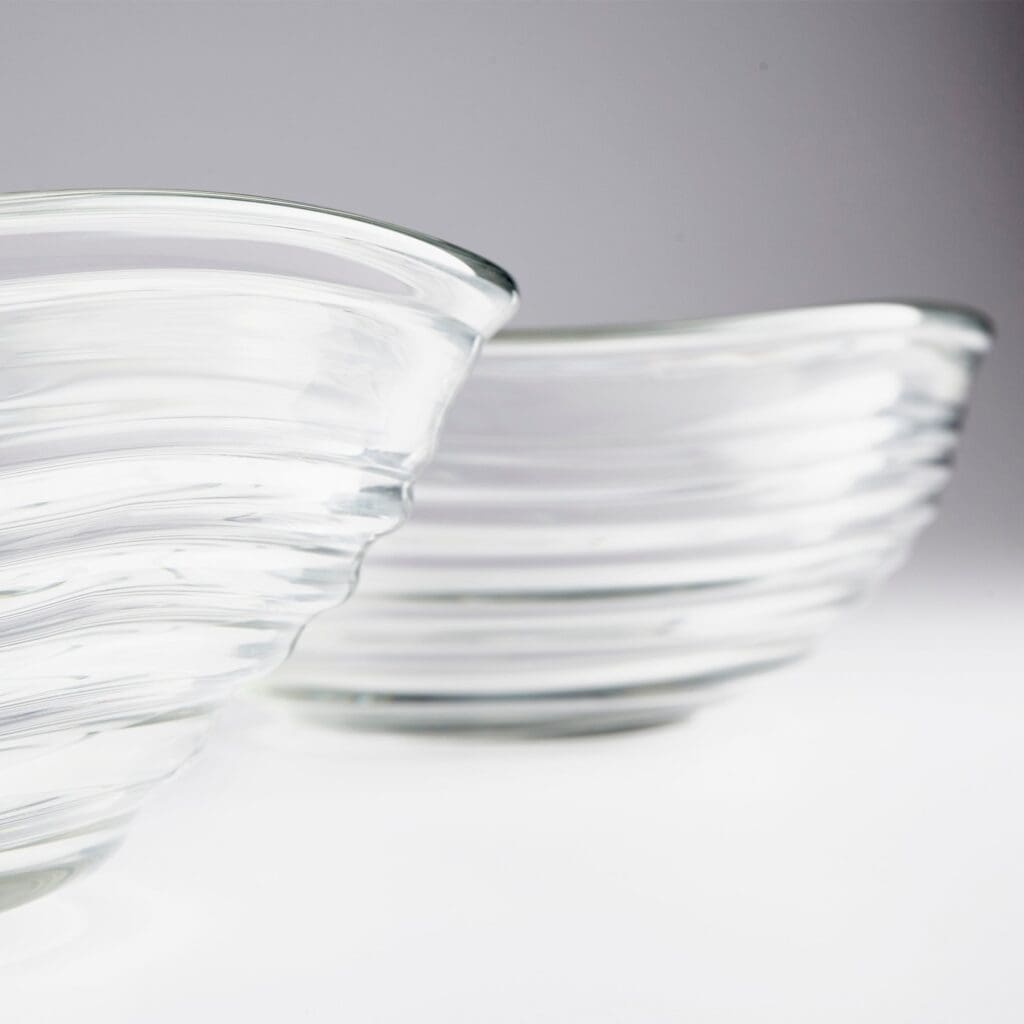 Wavelet Bowl | Clear – Small - Cyan Design