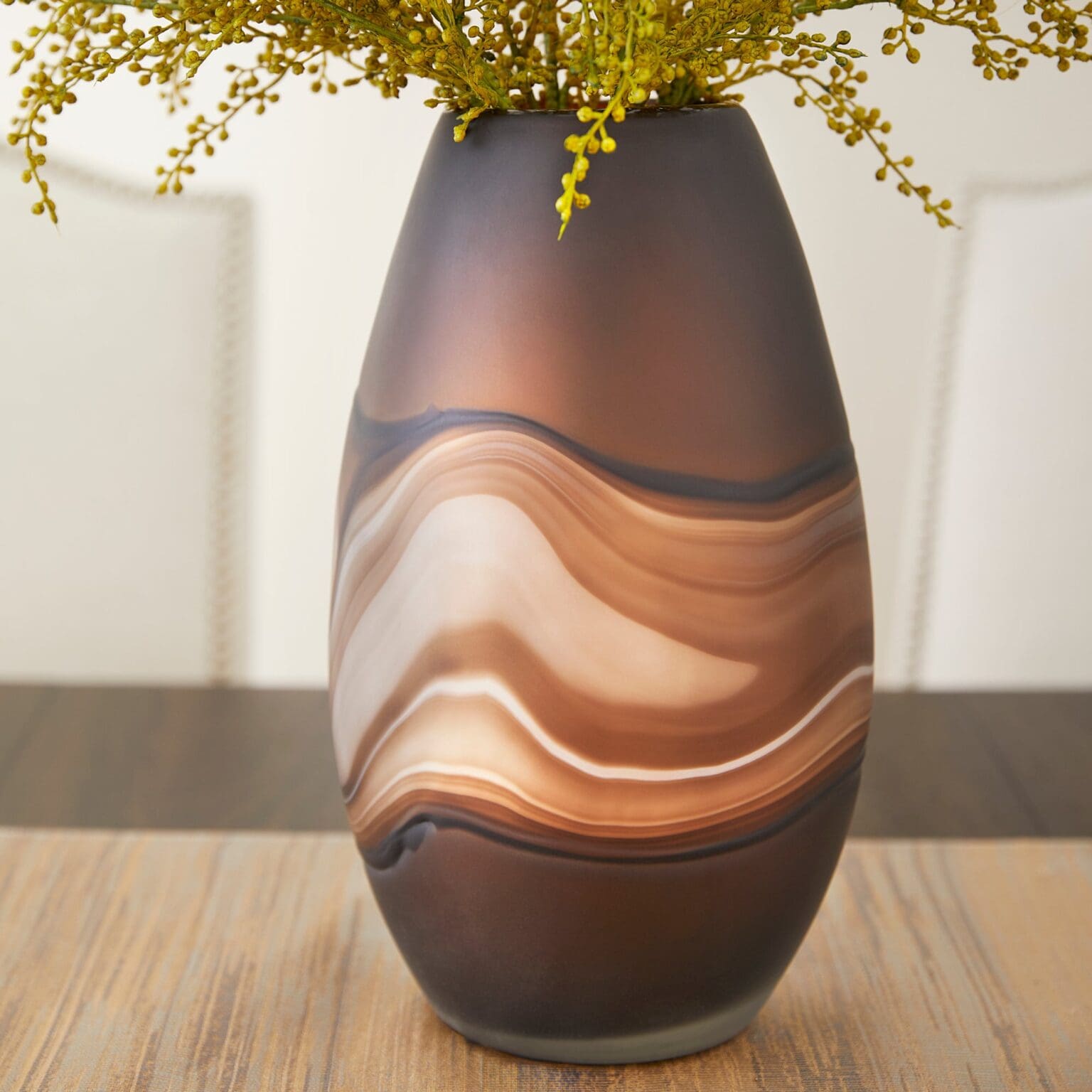Nina Vase | Amber Swirl – Medium - Cyan Design
