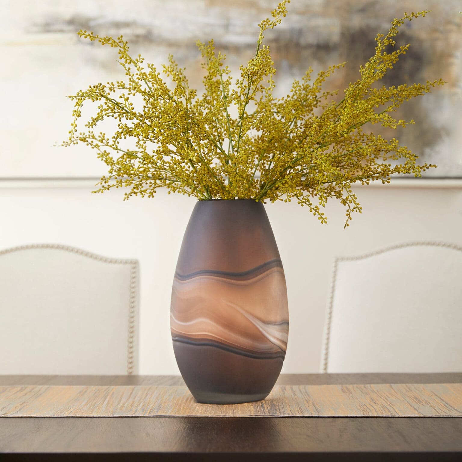 Nina Vase | Amber Swirl – Medium - Cyan Design