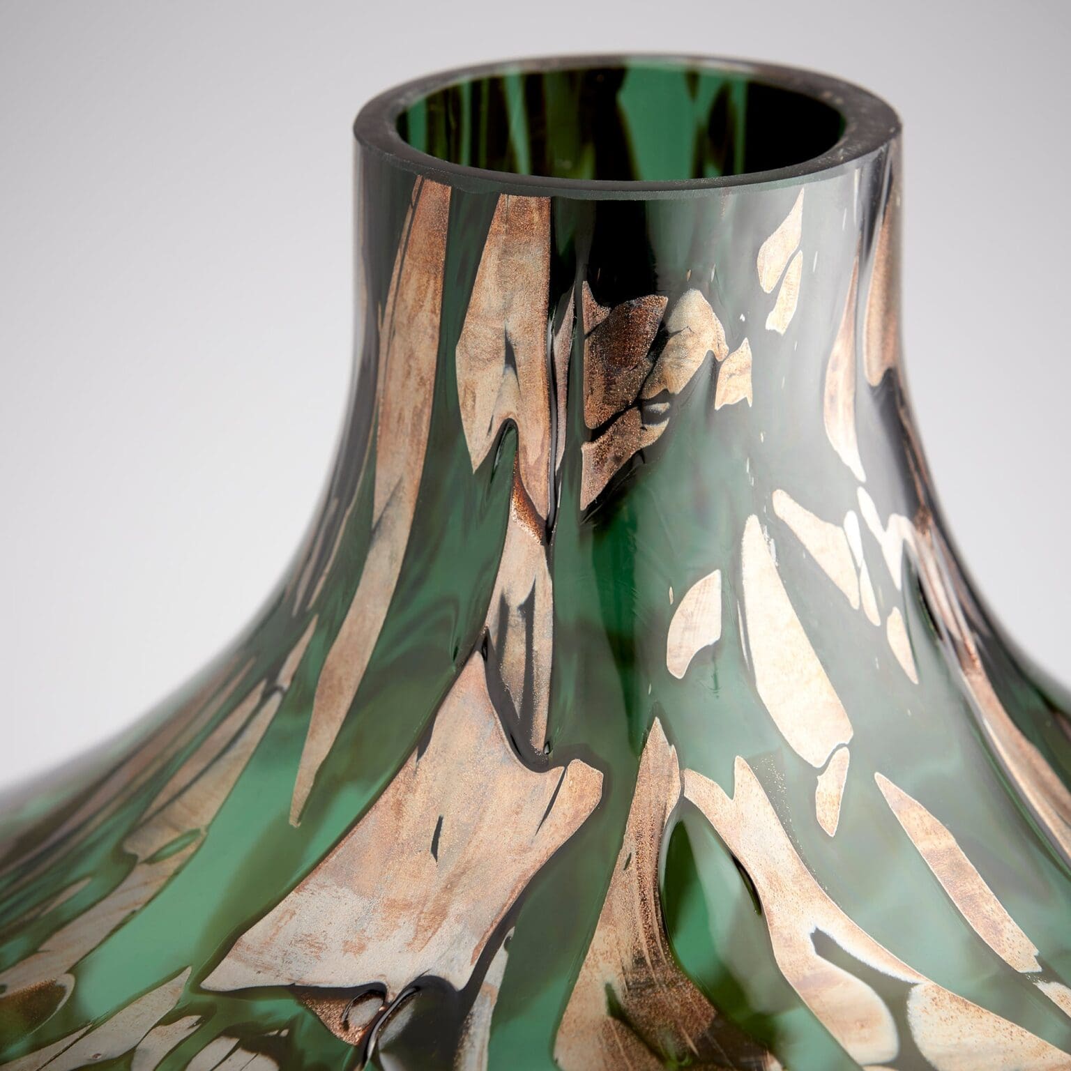 Maisha Vase | Green And Gold – Medium - Cyan Design
