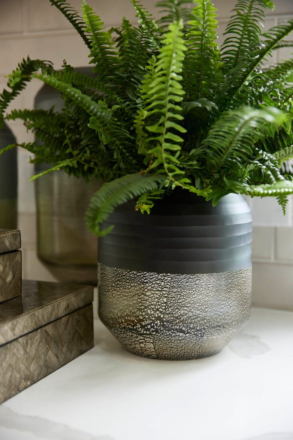 Alchemy Vase | Grey And Guilded Silver – Small - Cyan Design