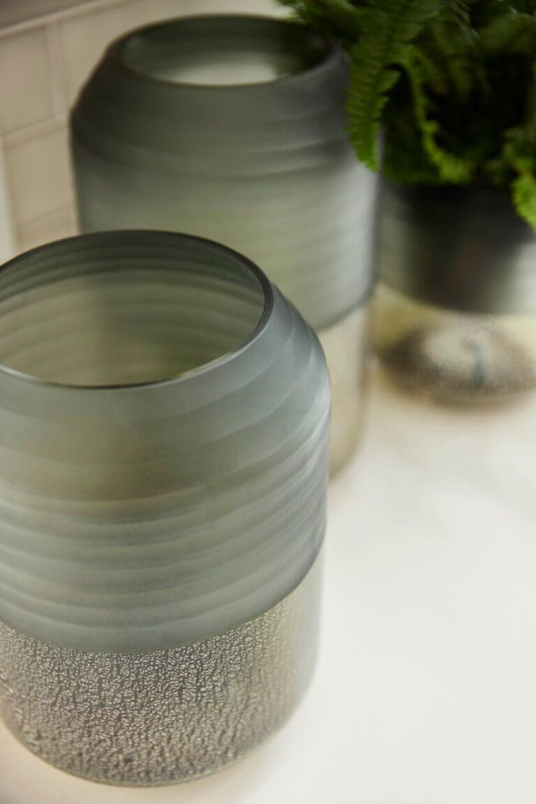 Alchemy Vase | Grey And Guilded Silver – Medium - Cyan Design