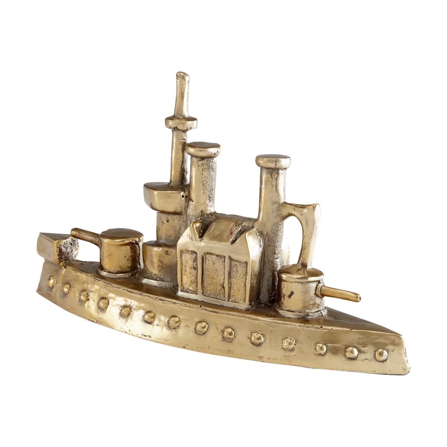 Boat Token | Aged Brass - Cyan Design