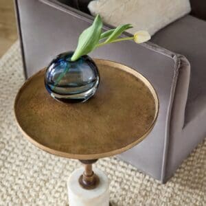 Jetson Accent Table Designed by J Kent Martin | Antique Brass - Cyan Design