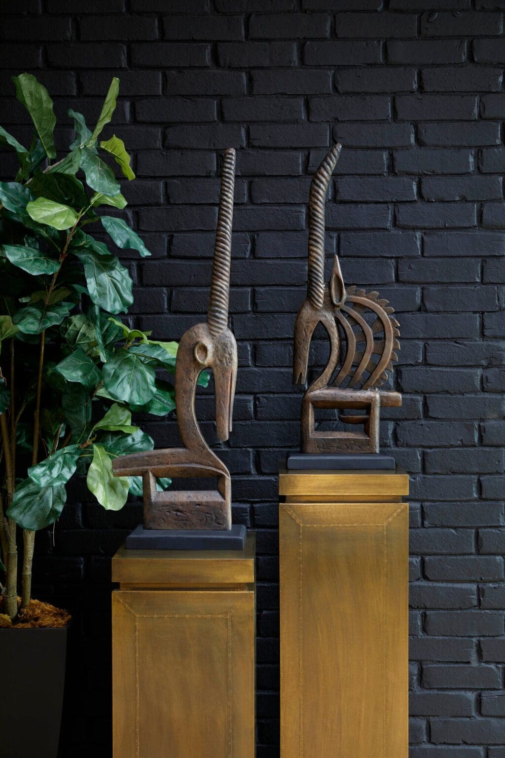 Antelope Chi Wara | Rustic - Cyan Design