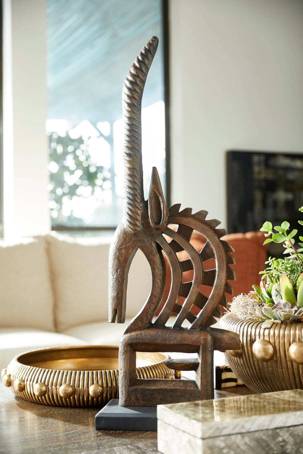 Antelope Chi Wara | Rustic - Cyan Design