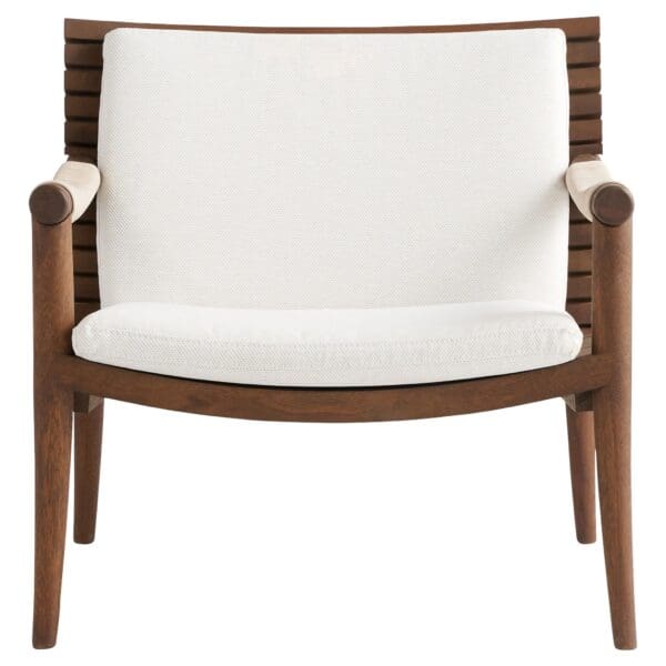 Acqua Chair | Off-White Geometric Weave - Cyan Design