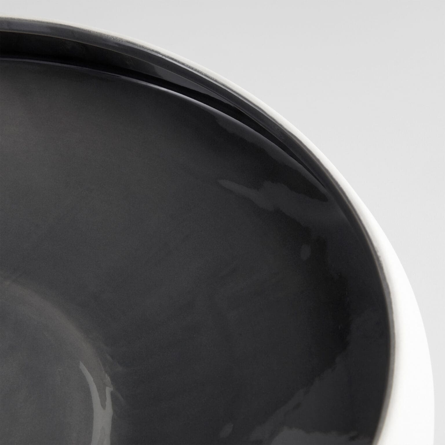Tricolore Bowl | Grey | White – Large - Cyan Design