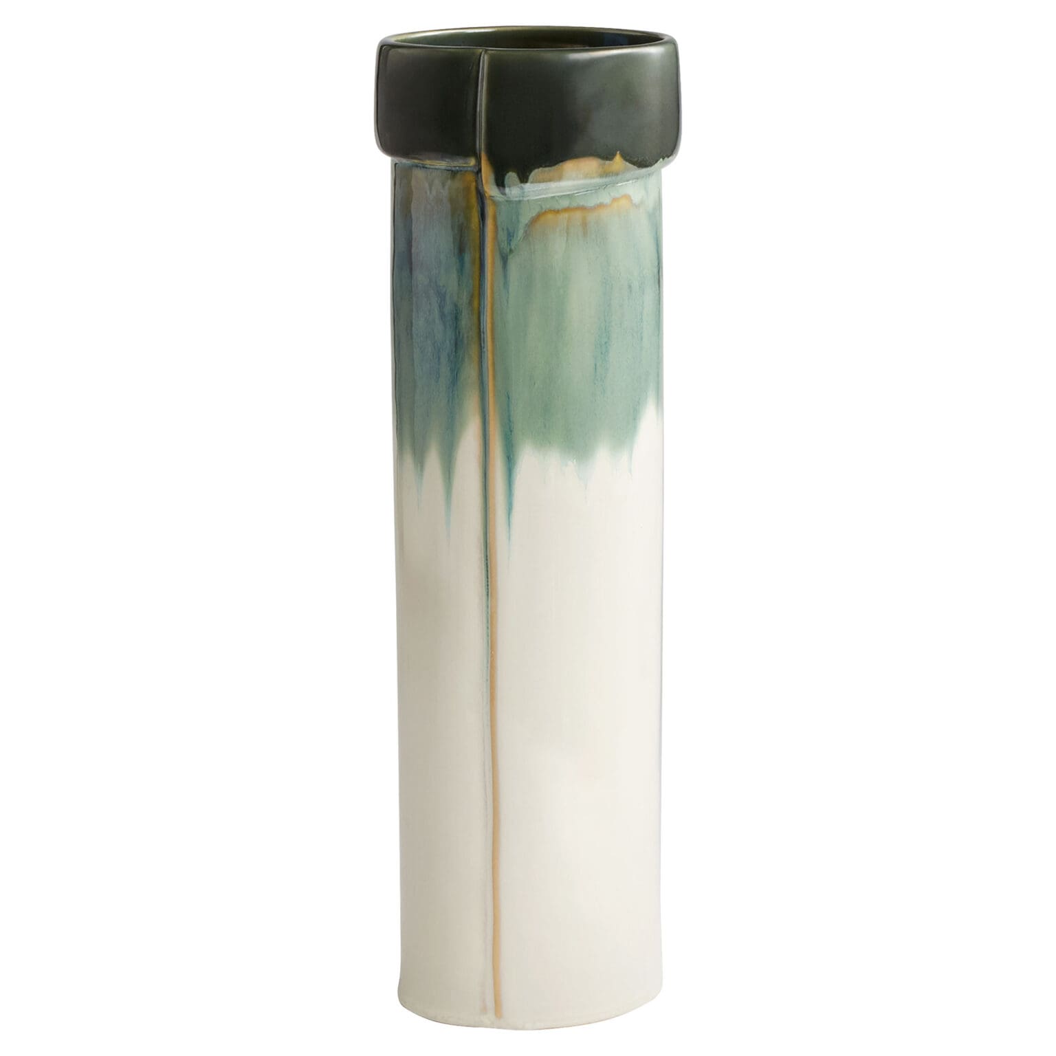 Folded Vase Designed by Seth Vaughn | Cascade Sage – Large - Cyan Design